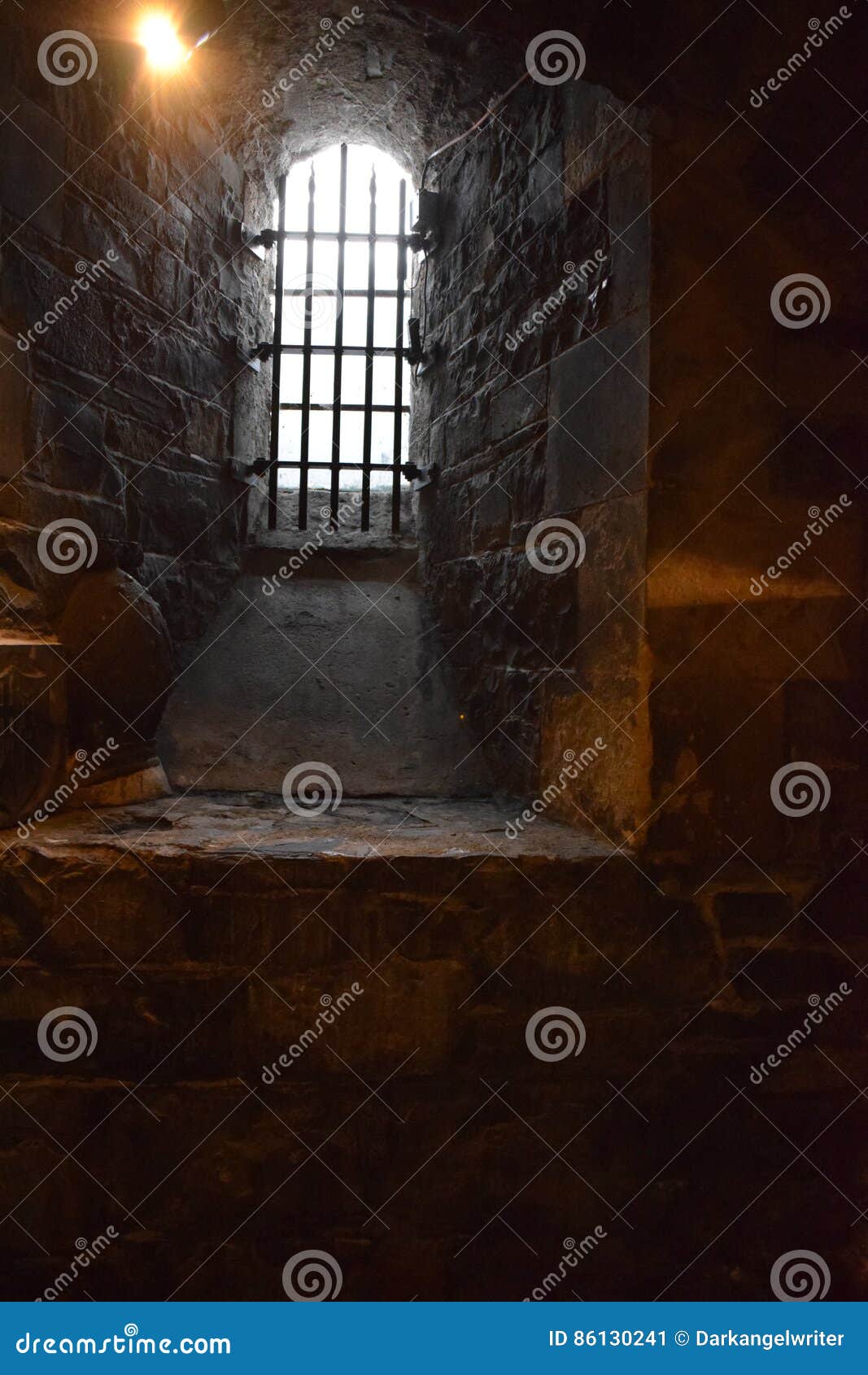 Barred Window stock image. Image of stone, natural, building - 86130241