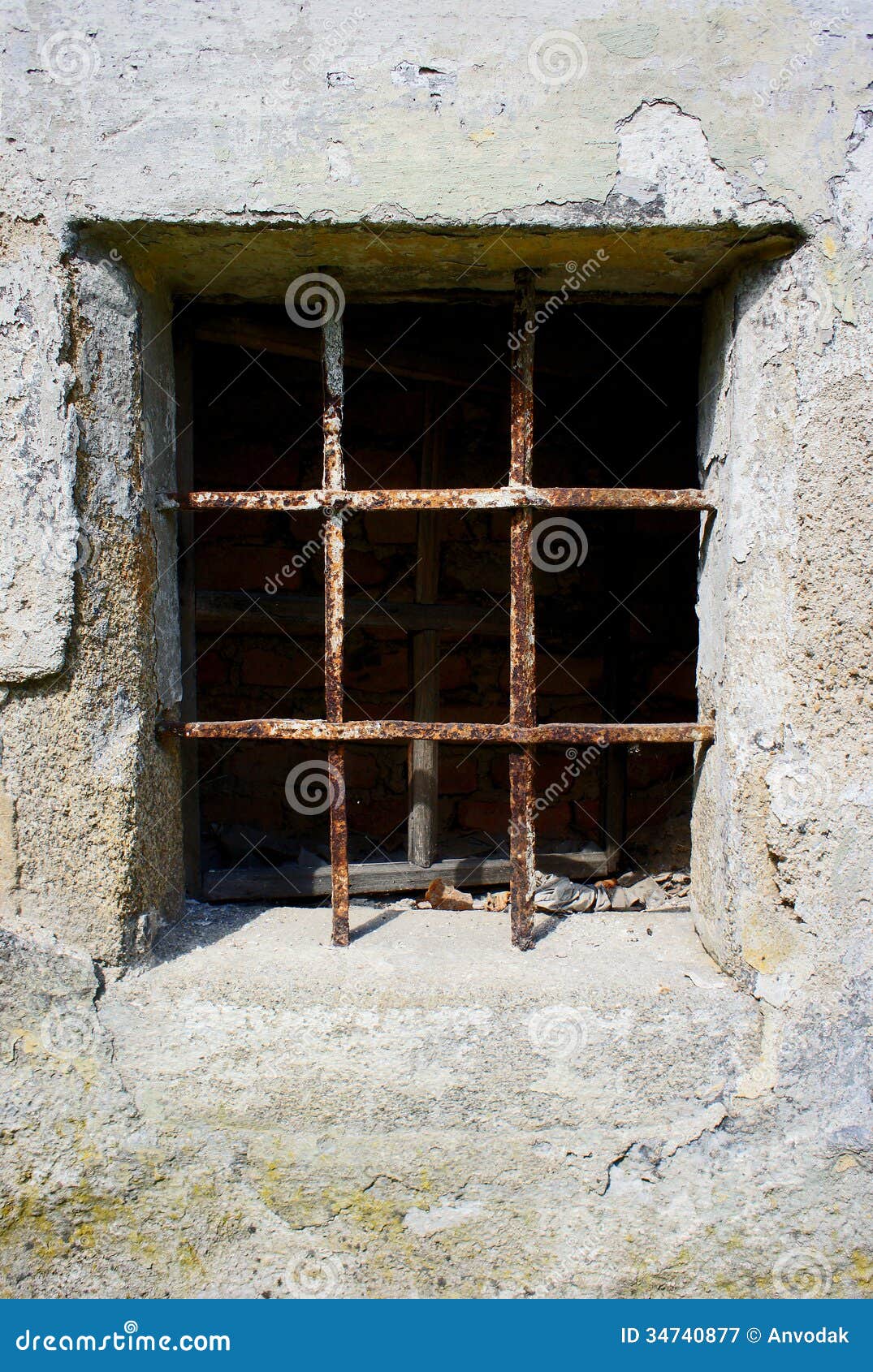 Barred window stock image. Image of ancient, vintage - 34740877