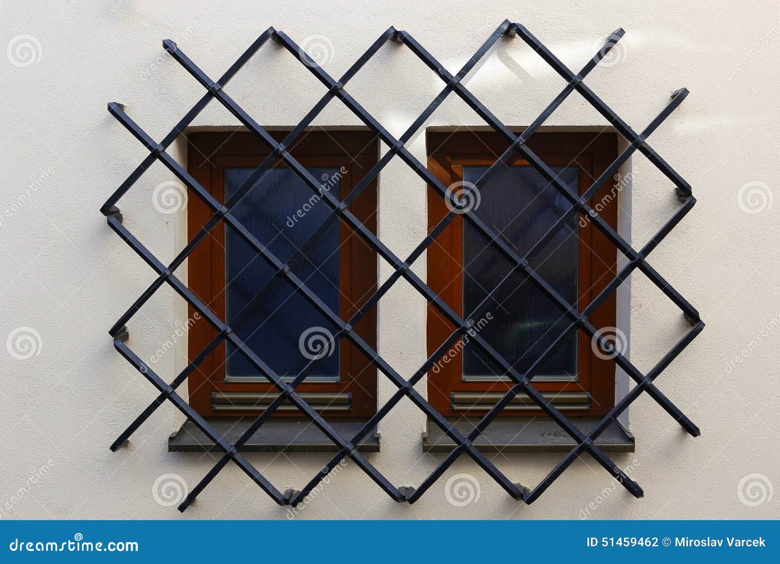 Barred windows stock photo. Image of iron, wall, separate - 51459462