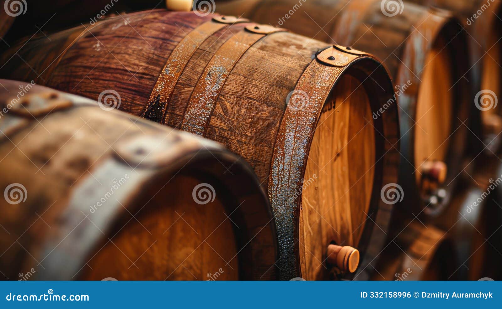 A Barrel Aging Facility for Whiskey, Bourbon, and Scotch. Stock Photo ...