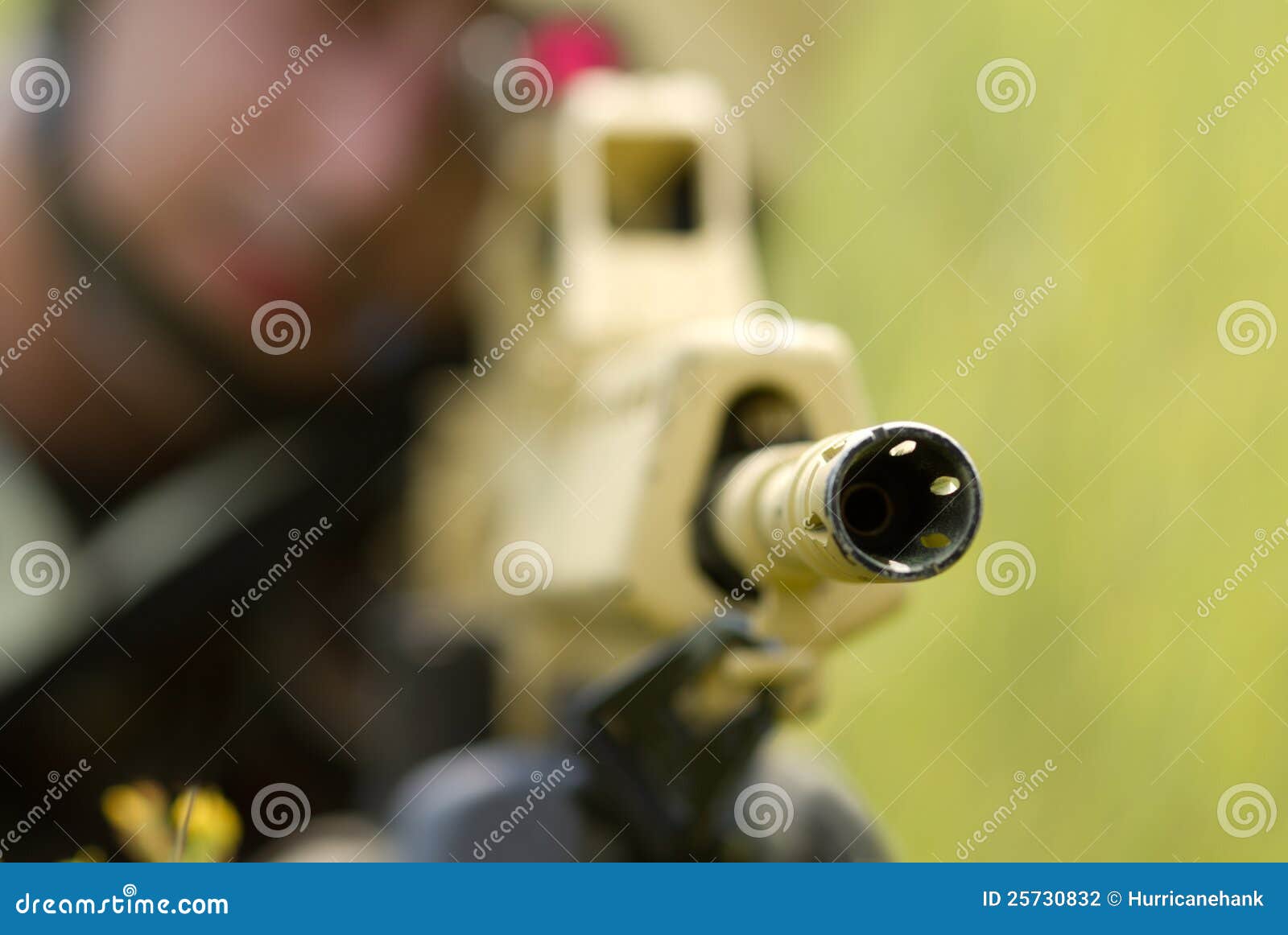 Barrel of automatic rifle stock photo. Image of pointing - 25730832