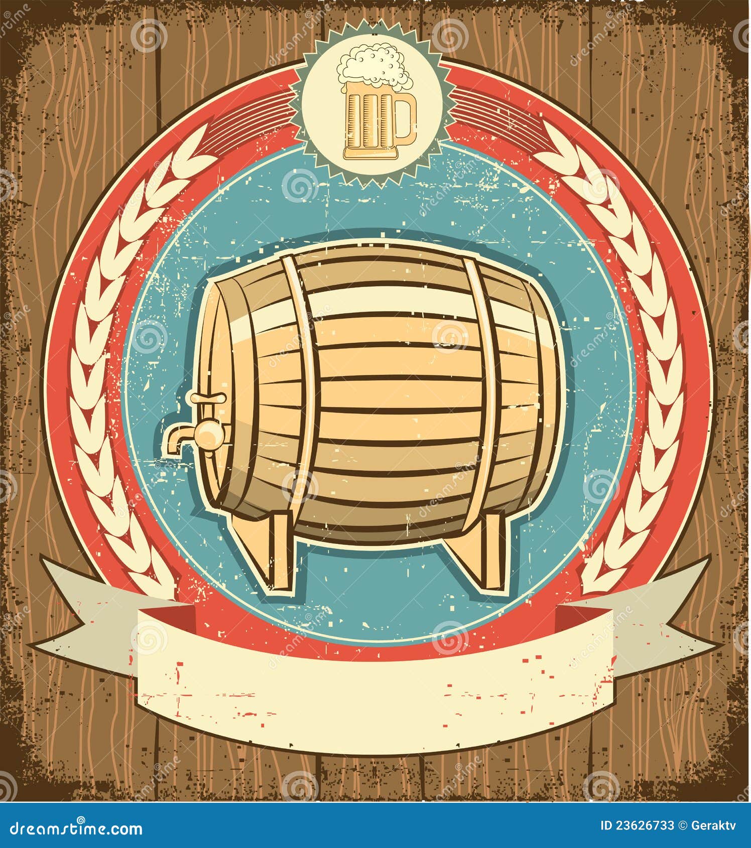 Barrel of beer label set stock vector. Illustration of traditional ...