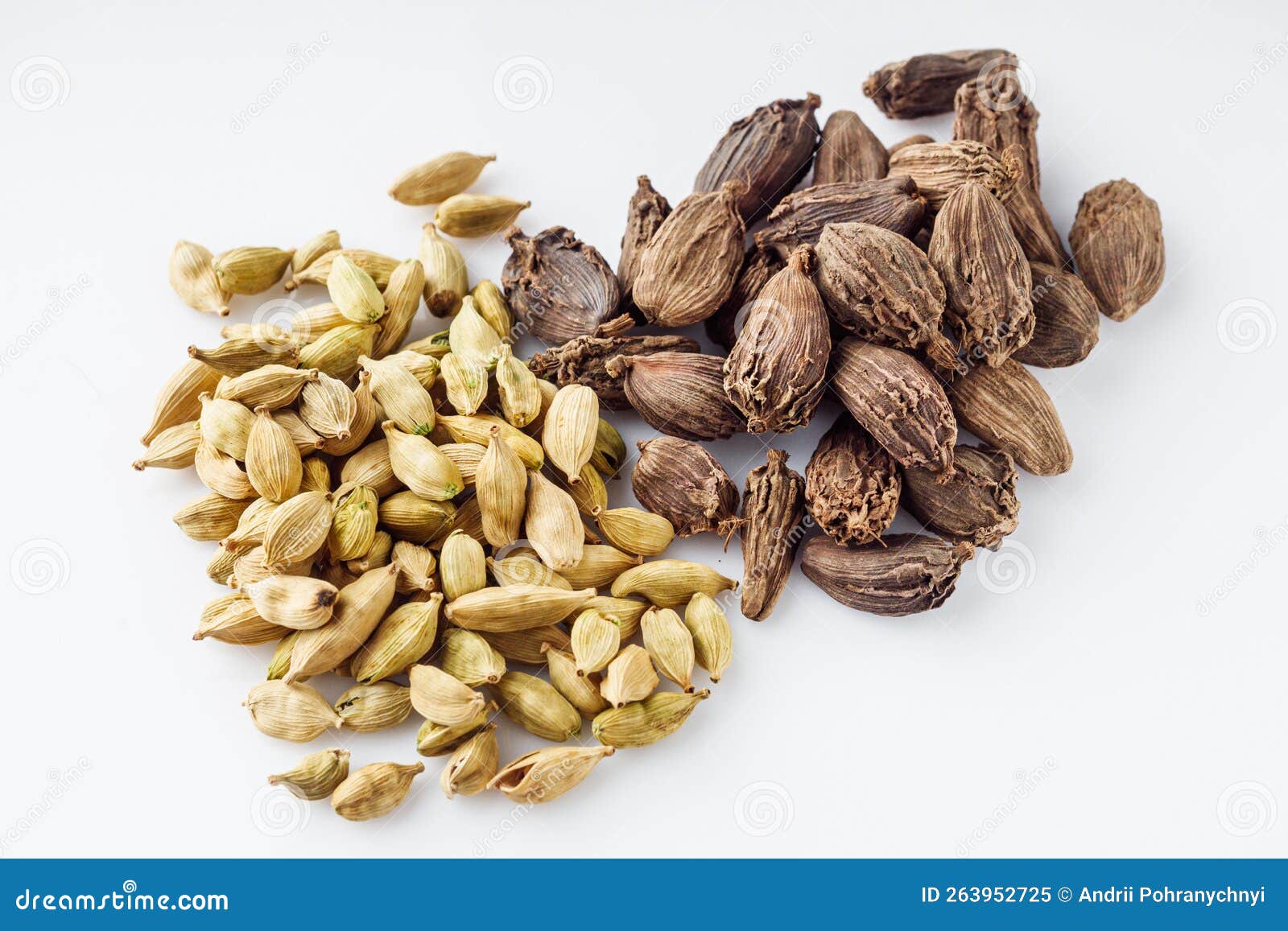 Barrel Dried Black Cardamom on a White Background Stock Image - Image ...