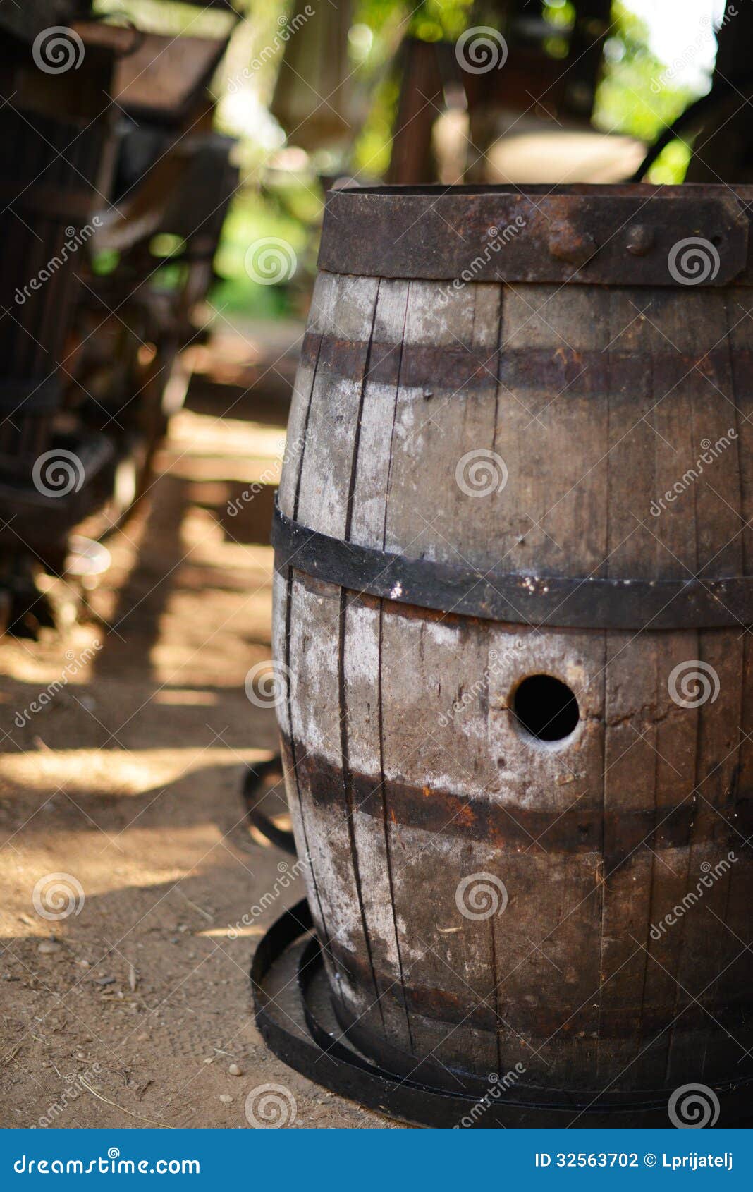 Barrel stock photo. Image of barn, storage, barrel, farm - 32563702