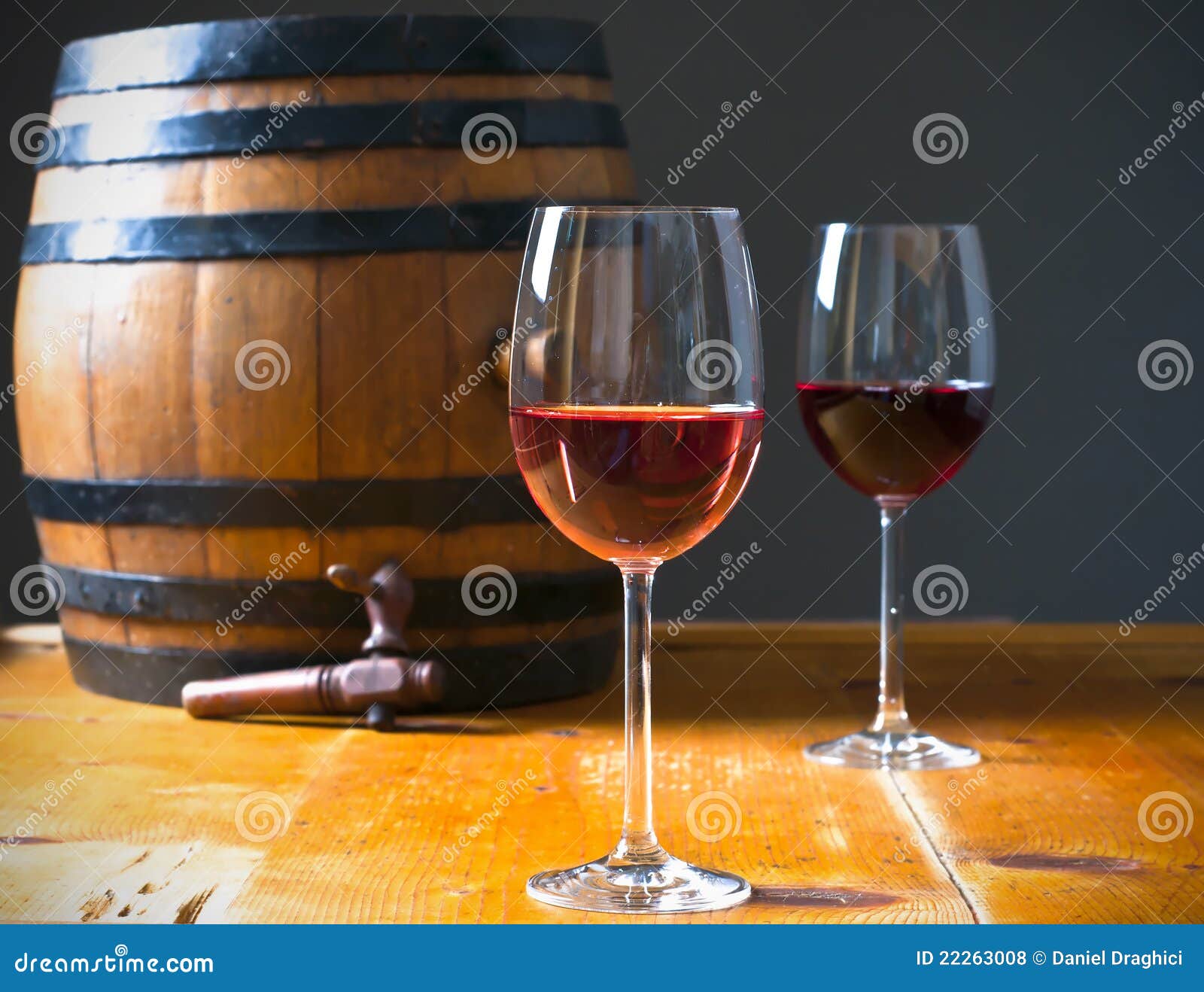 Barrel and glass wine stock photo. Image of cellar, wood - 22263008