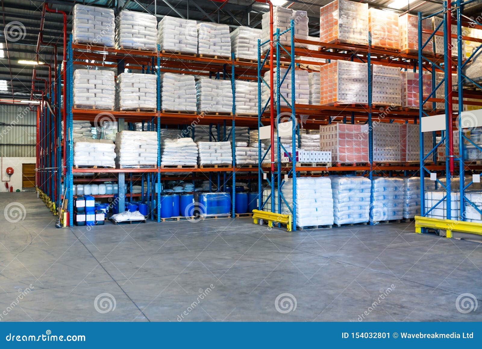 Barrel and Goods on a Rack in Warehouse Stock Image - Image of freight ...