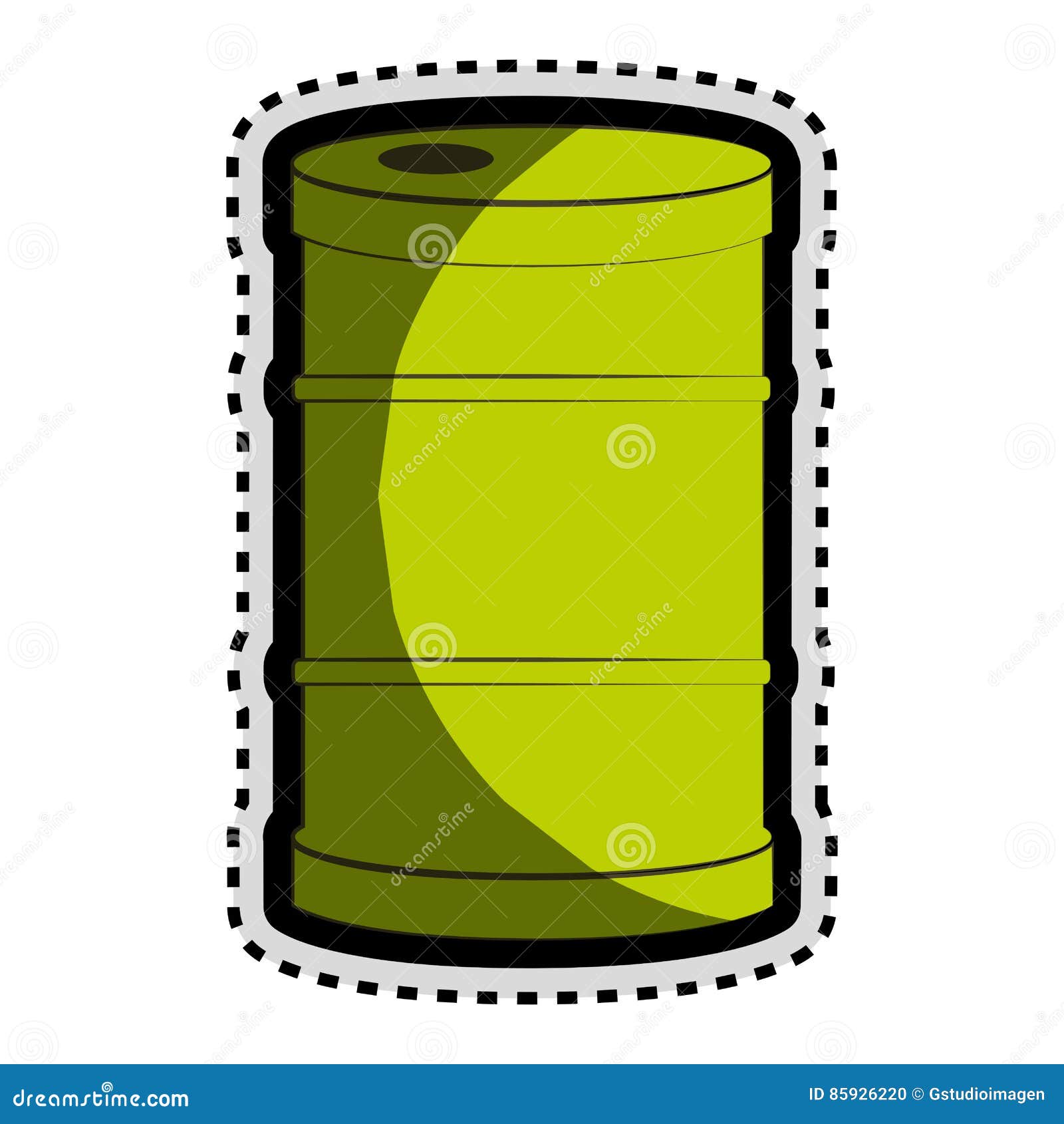 Barrel green isolated icon stock vector. Illustration of container ...