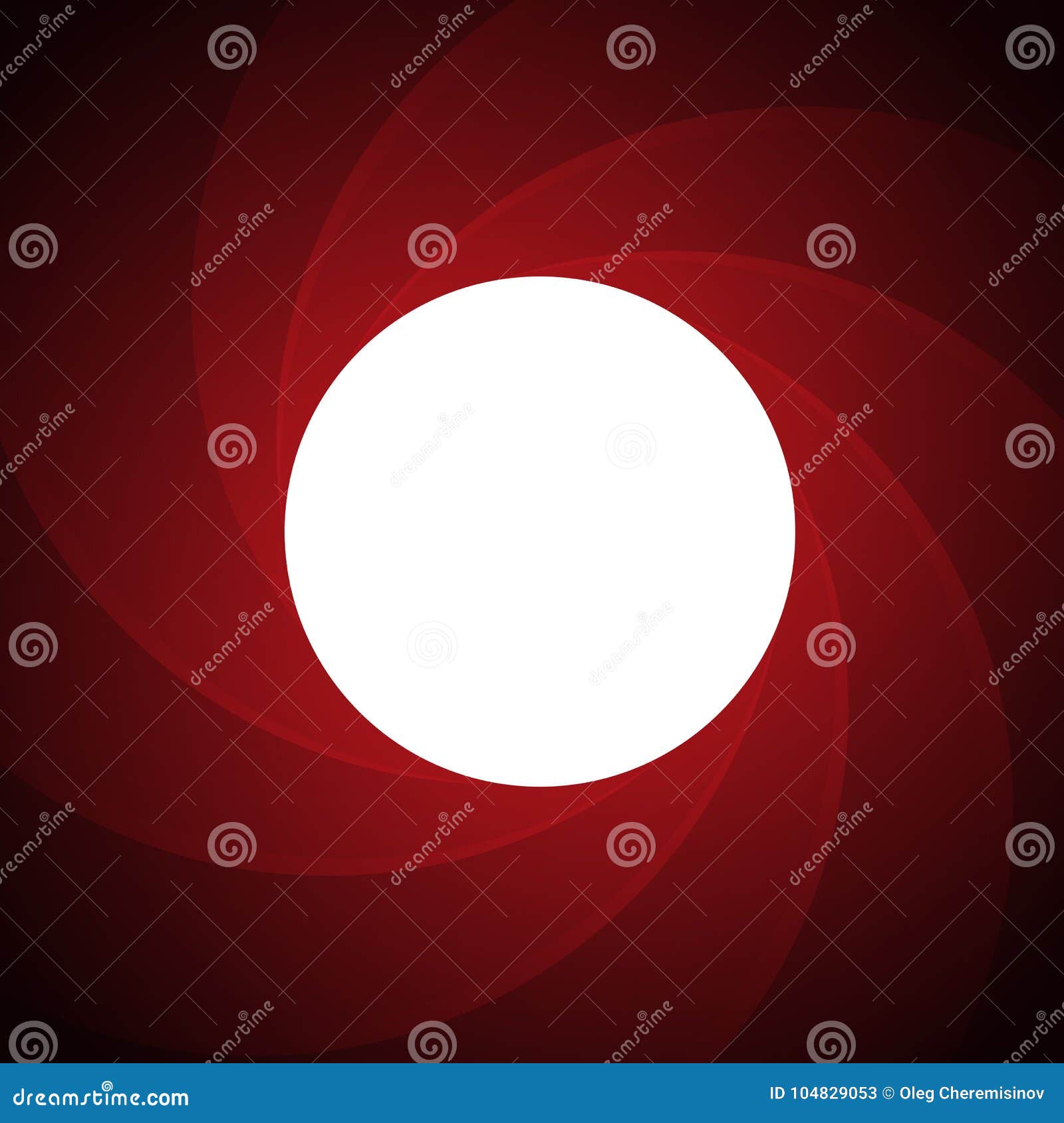 Barrel Of A Gun Inside Red Background. Vector Secret Agent Theme ...