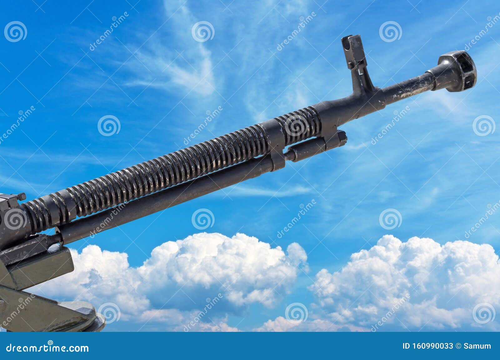 Barrel of Heavy Machine Gun Stock Image - Image of bullet, army: 160990033