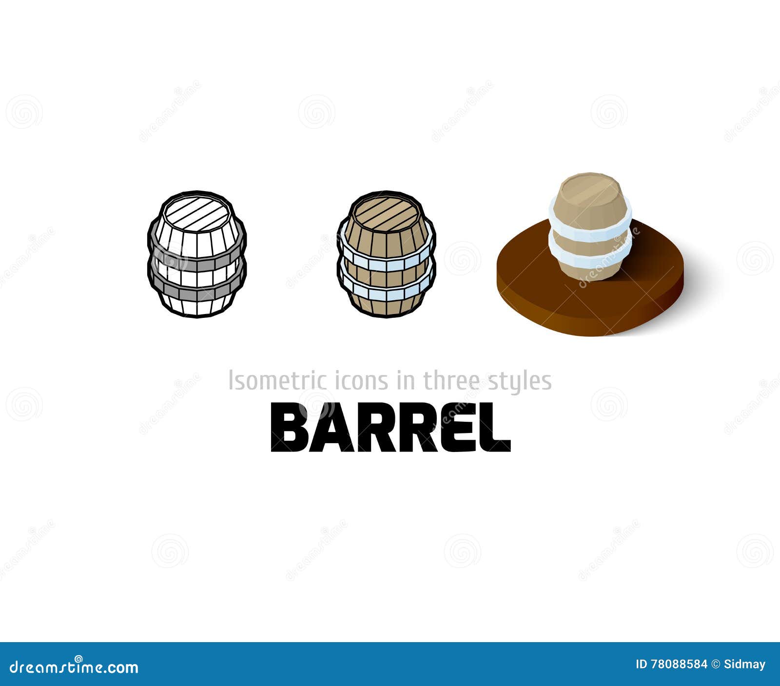 Barrel Icon in Different Style Stock Vector - Illustration of beer ...