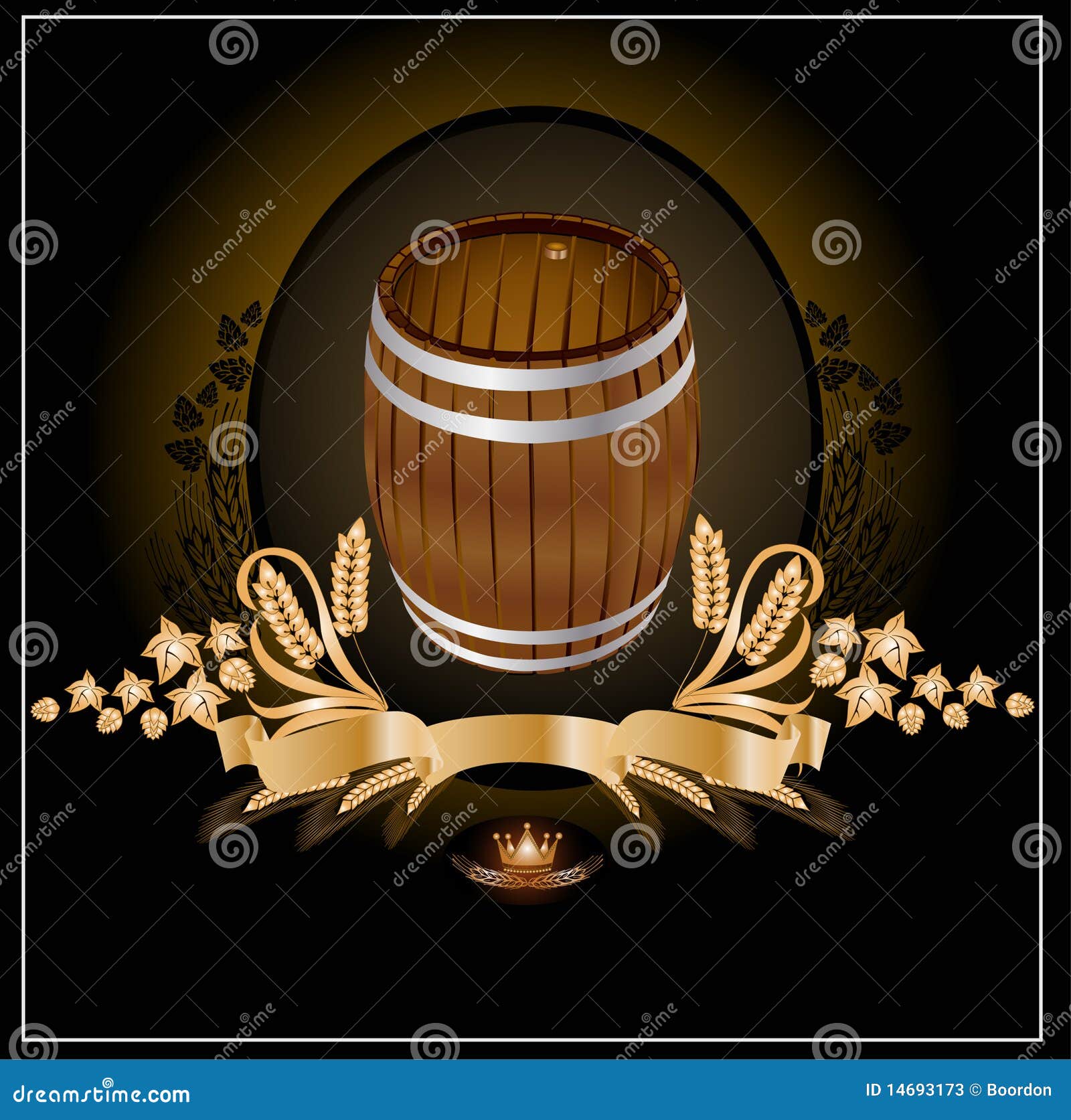 Barrel kvass beer wine stock vector. Illustration of dishes - 14693173