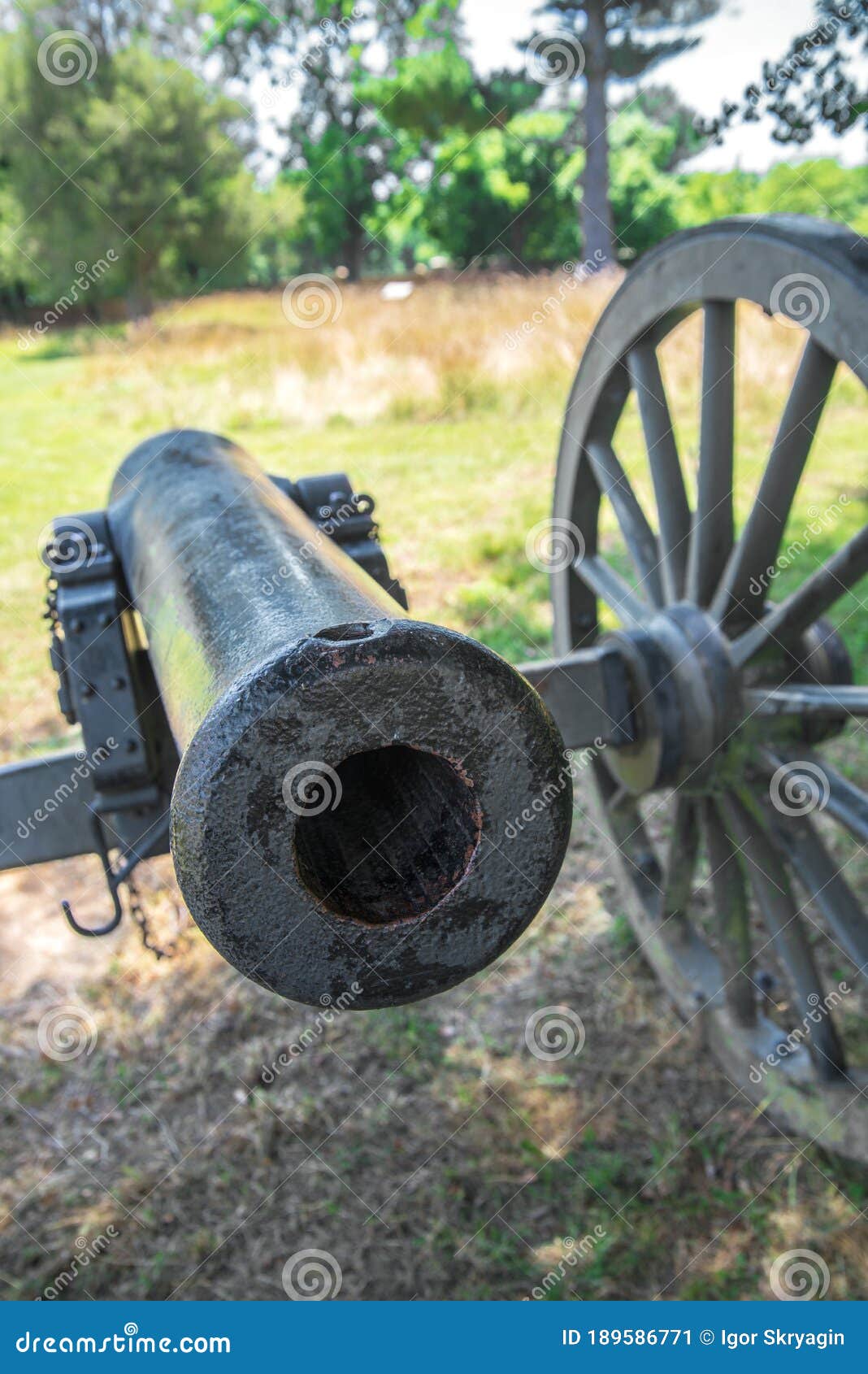 Barrel of medieval gun stock image. Image of antique - 189586771