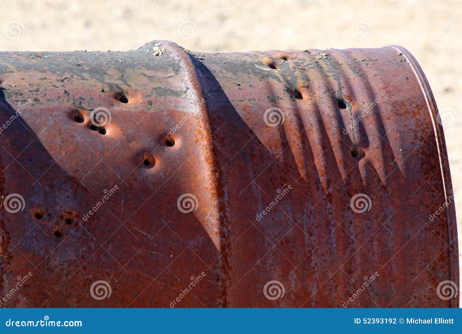 Barrel stock photo. Image of holes, rusty, bullet, petroleum - 52393192