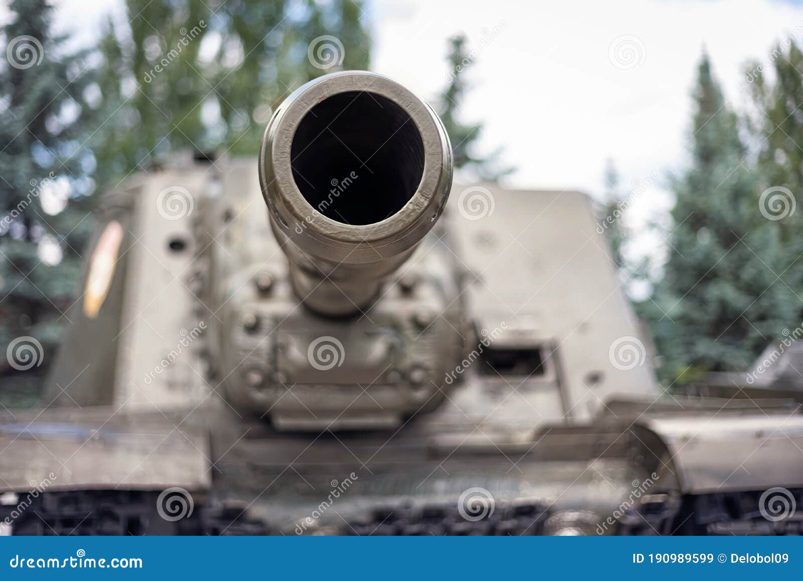 The Barrel of a Self-propelled Artillery Gun Stock Image - Image of ...