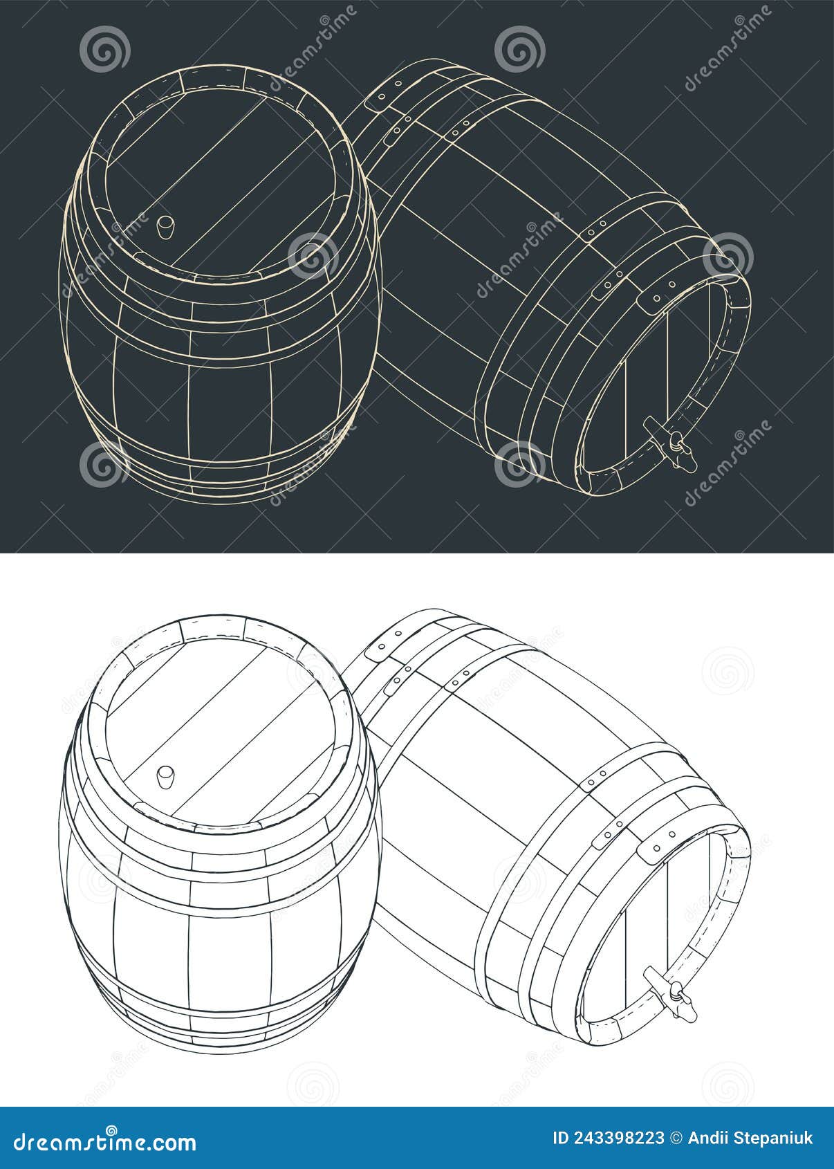 Barrel sketch stock vector. Illustration of antique - 243398223