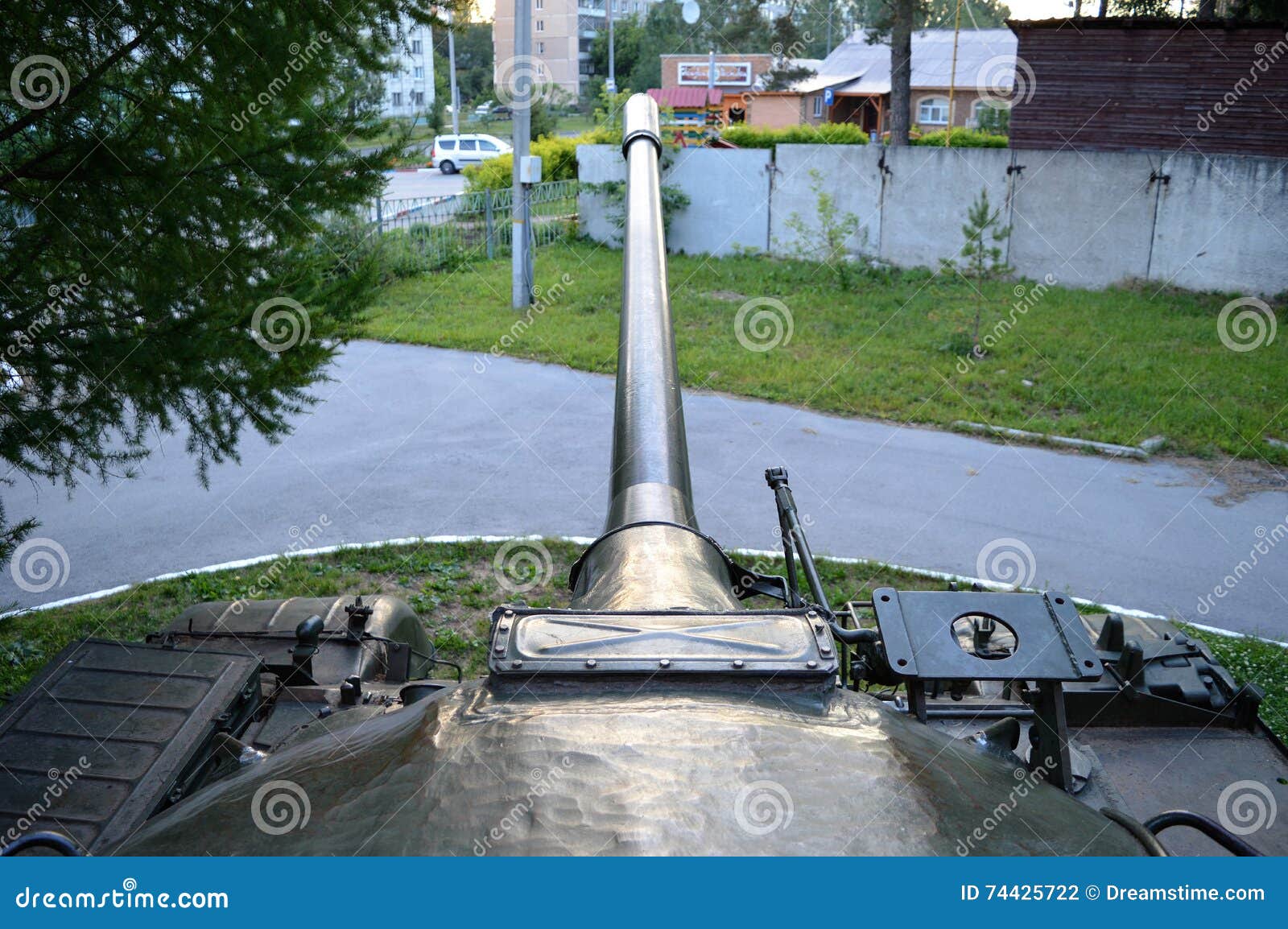 Barrel of tank from above stock photo. Image of barrel - 74425722