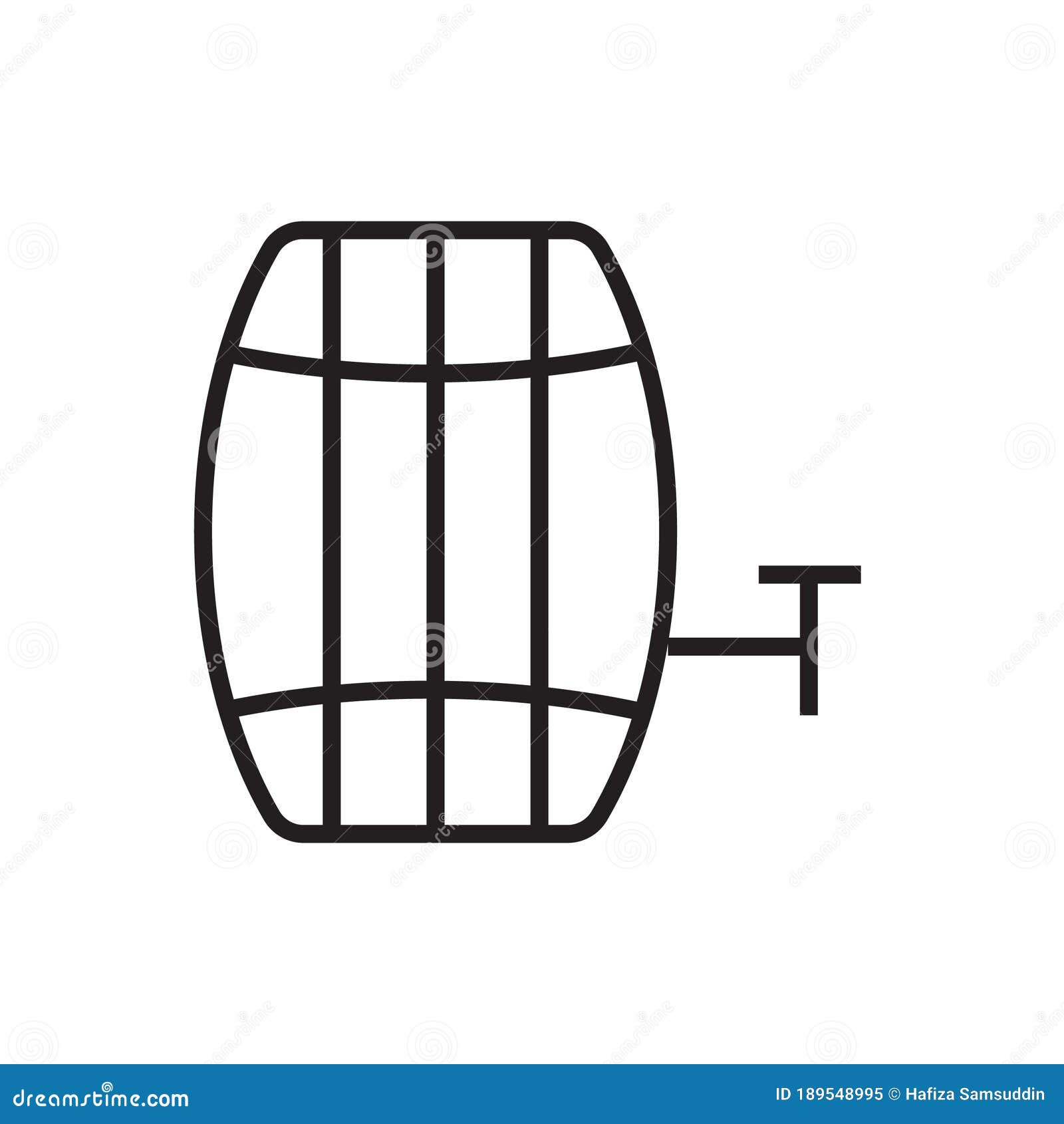 Barrel with Tap. Vector Illustration Decorative Design Stock Vector ...