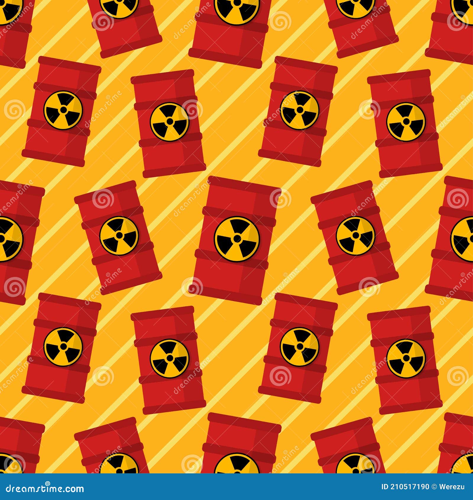 Barrel Toxic Waste Seamless Pattern Vector Illustration Stock Vector ...