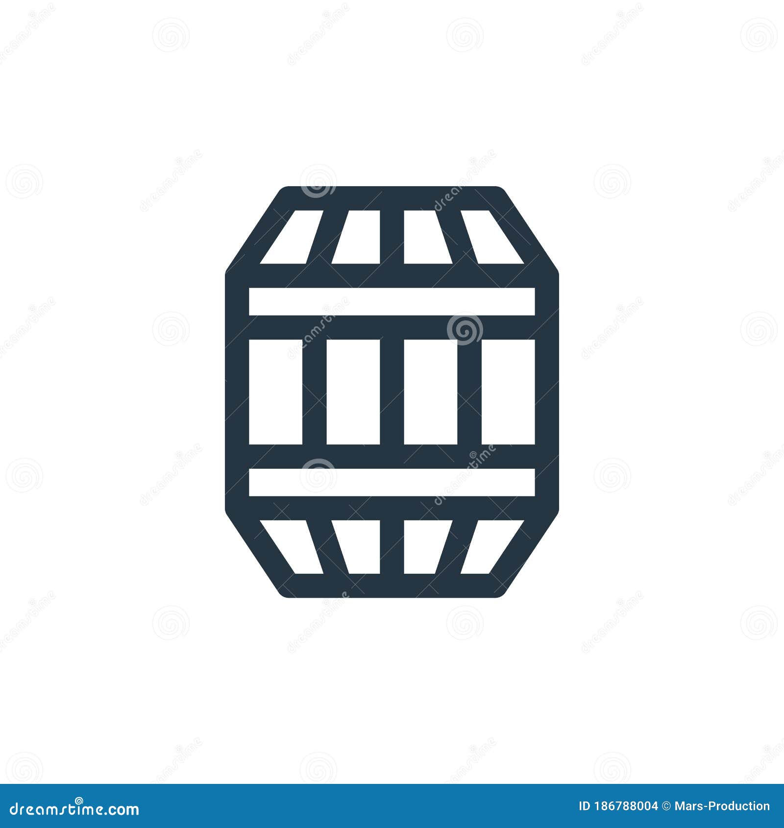 Barrel Vector Icon. Barrel Editable Stroke. Barrel Linear Symbol for ...