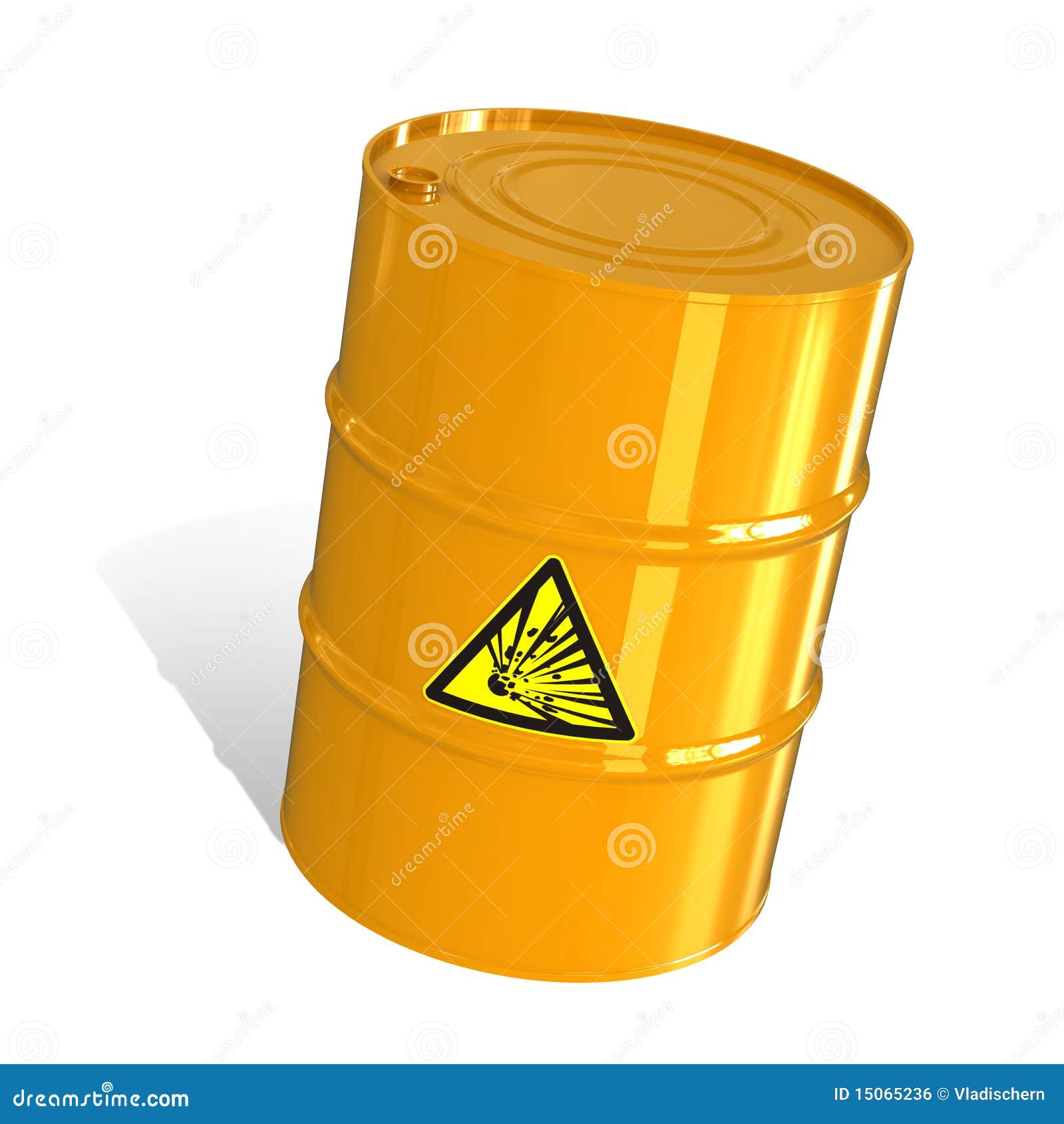 Barrel with a warning sign stock illustration. Illustration of cylinder ...