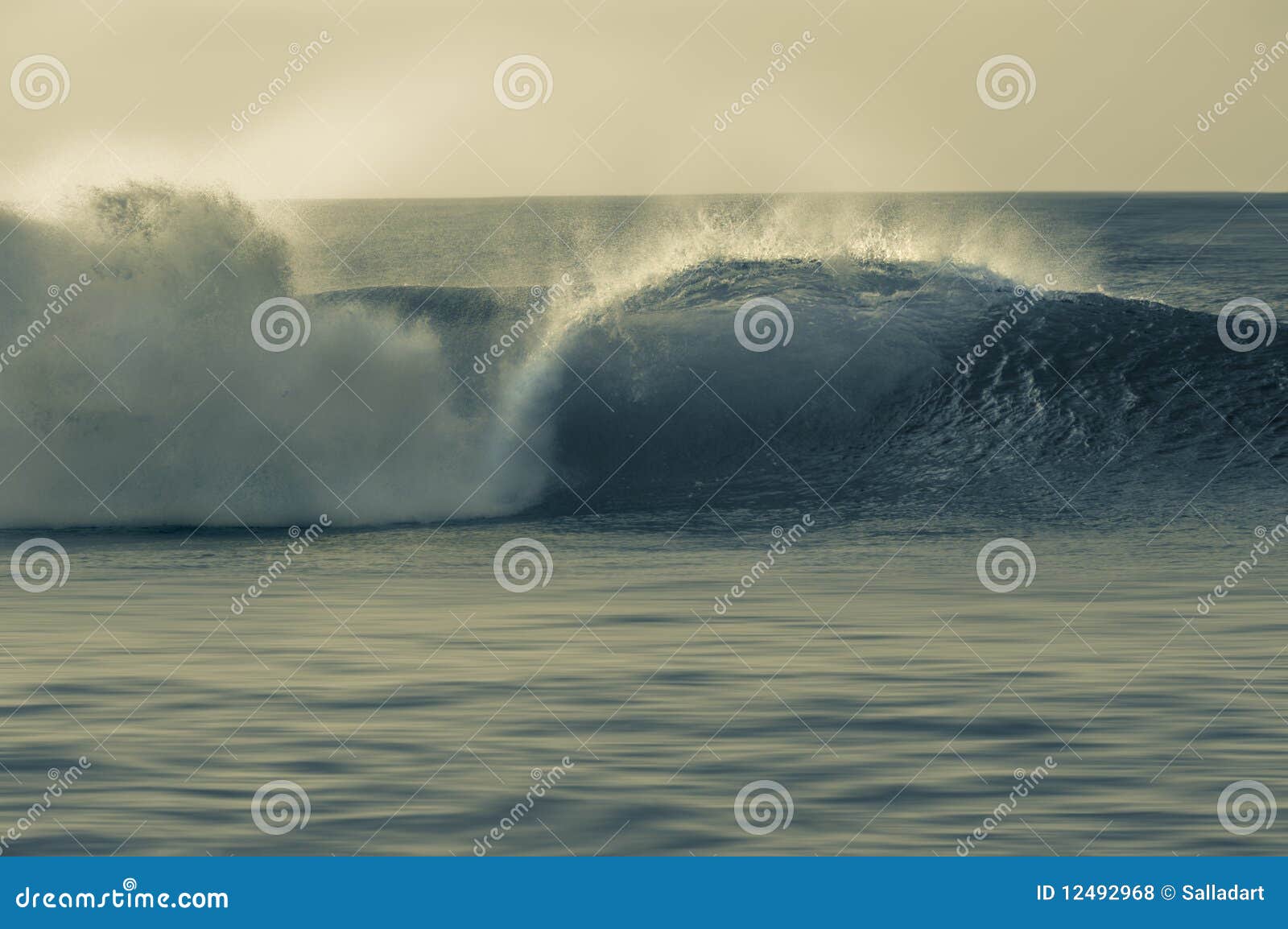 Barrel Wave Breaking in Pipeline. Stock Photo - Image of barrel, beach ...