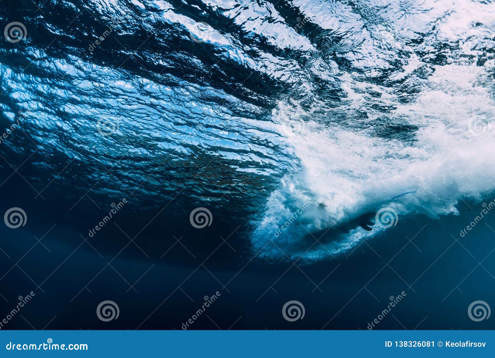 Barrel Wave Underwater with Surfboard. Ocean in Underwater Stock Image ... Barrel Wave Underwater with Surfboard. Ocean in Underwater Stock Image ...