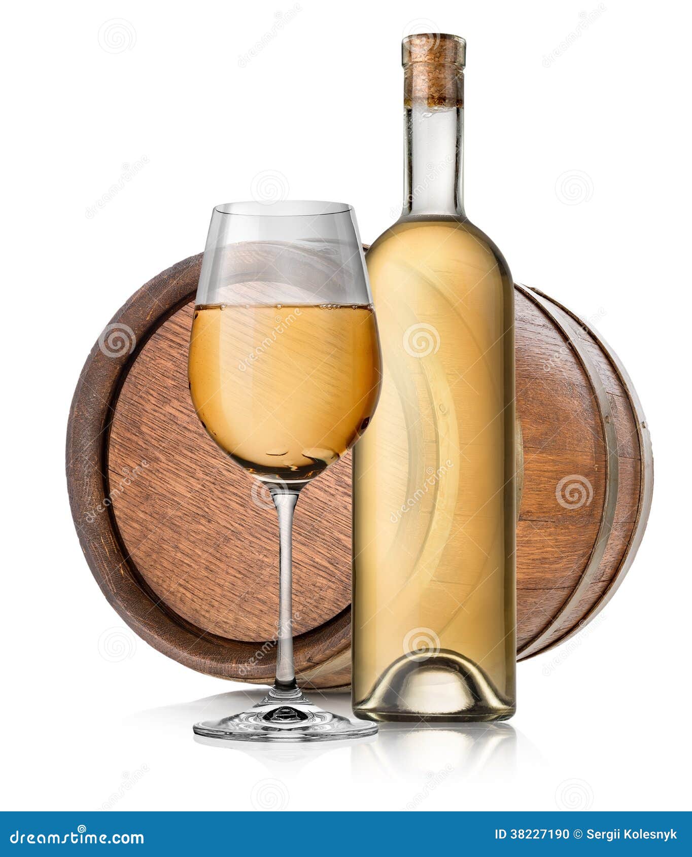 Barrel and wine isolated stock photo. Image of wine, brown - 38227190