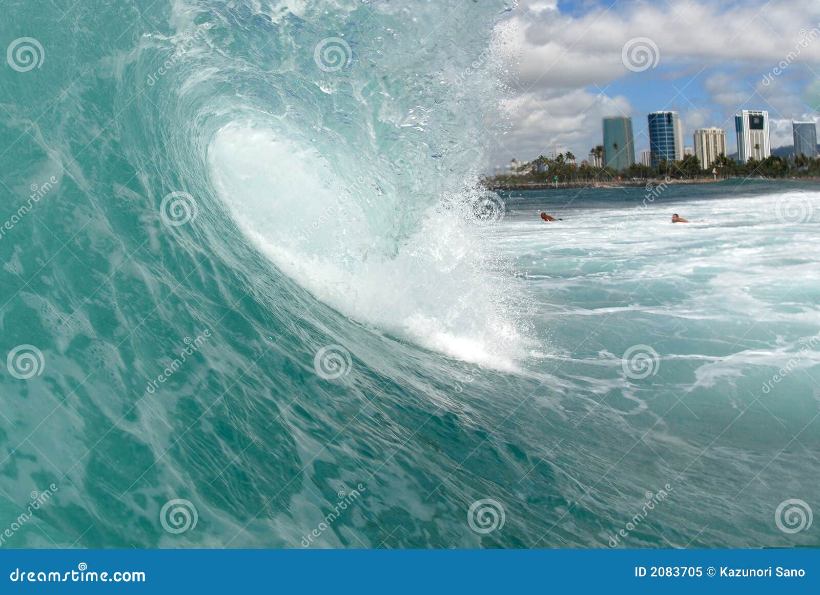 Barreling wave stock image. Image of barrel, summer, watersports - 2083705