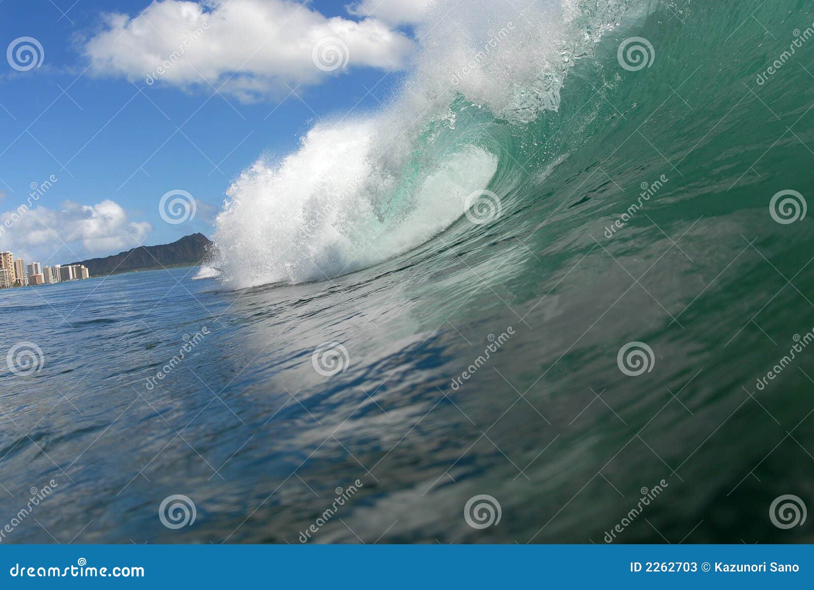 Barreling wave stock image. Image of gnarly, wave, watersports - 2262703