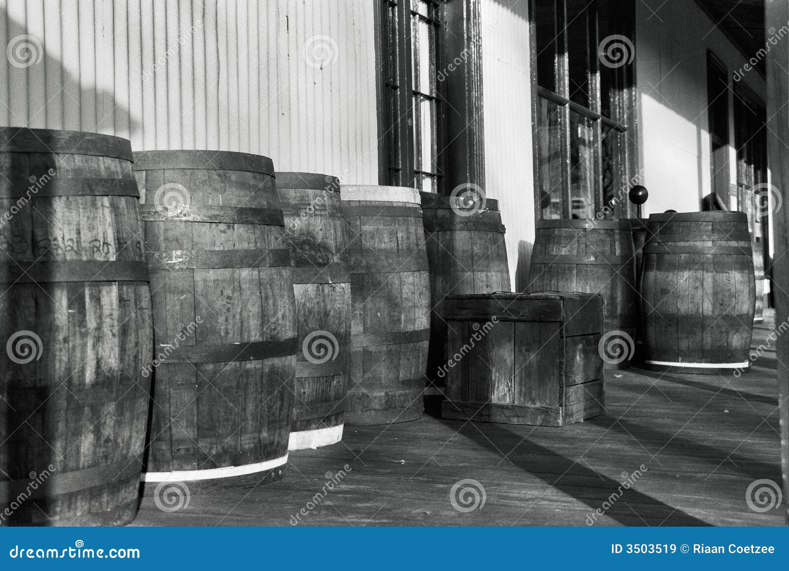 Barrels stock image. Image of historic, barrels, white - 3503519