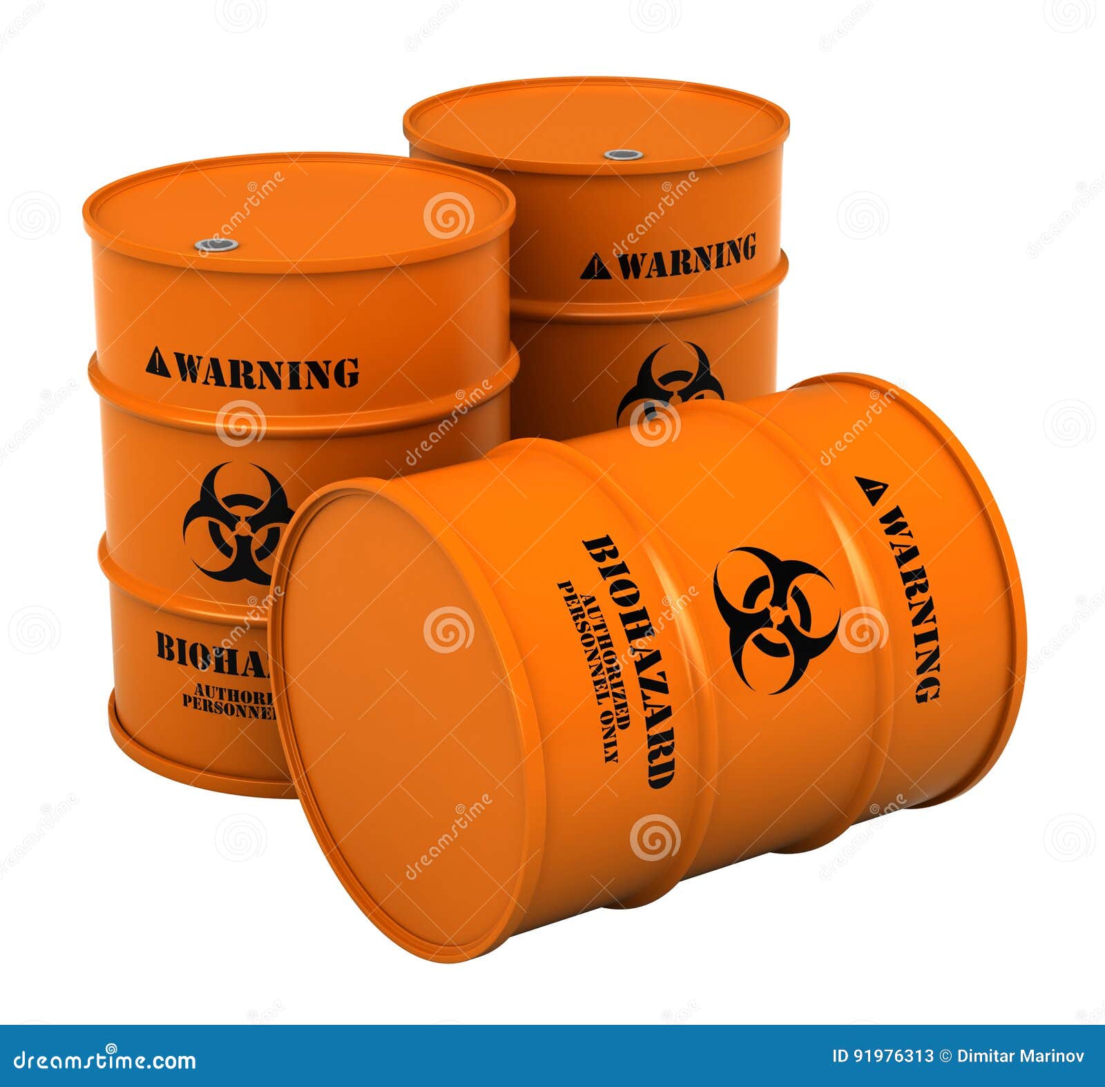 Barrels with Biohazard Substance Stock Illustration - Illustration of ...