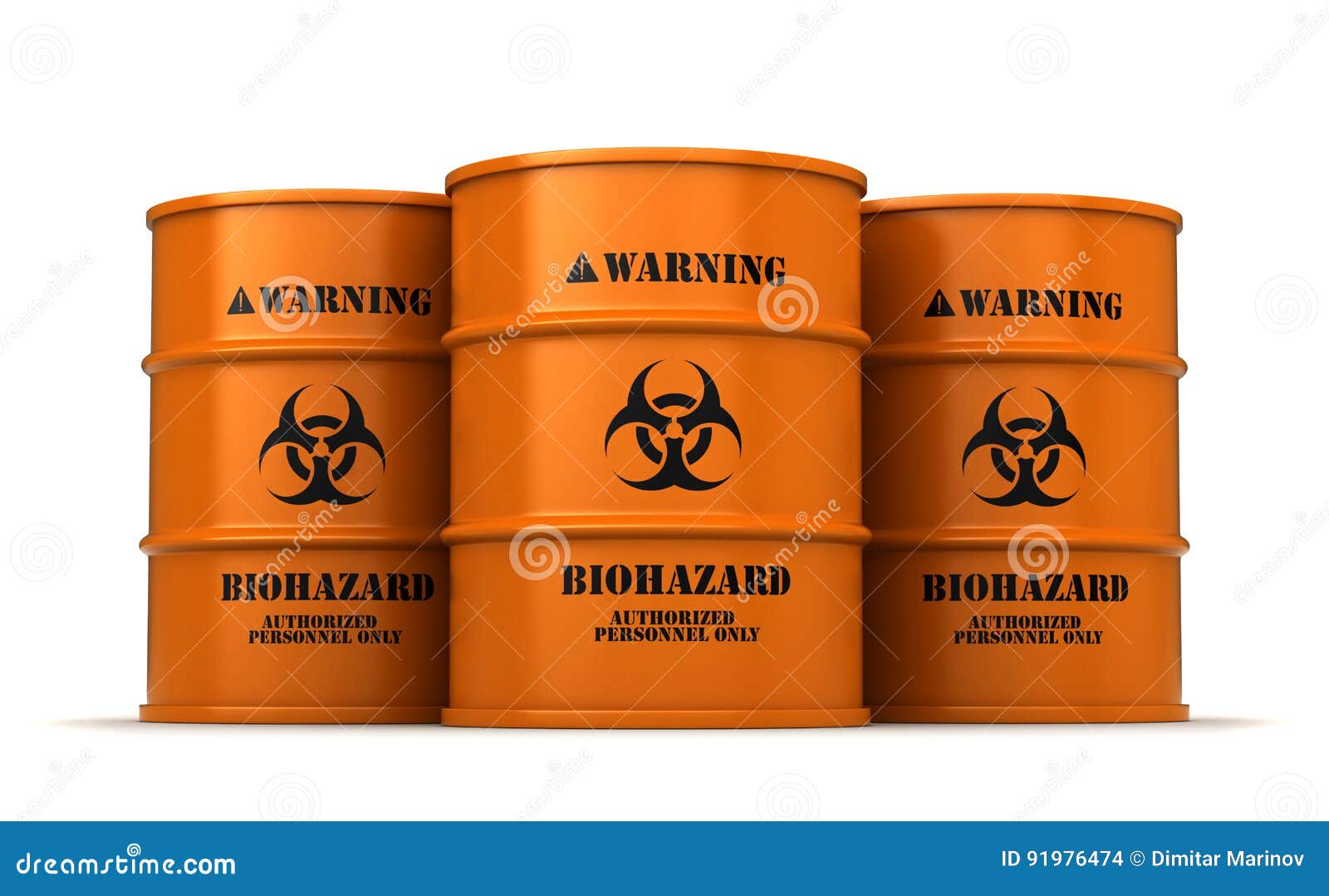 Barrels with Biohazard Substance Stock Illustration - Illustration of ...
