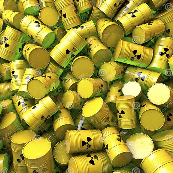 Barrels, Casks, Drums of Nuclear Waste Stock Illustration ...