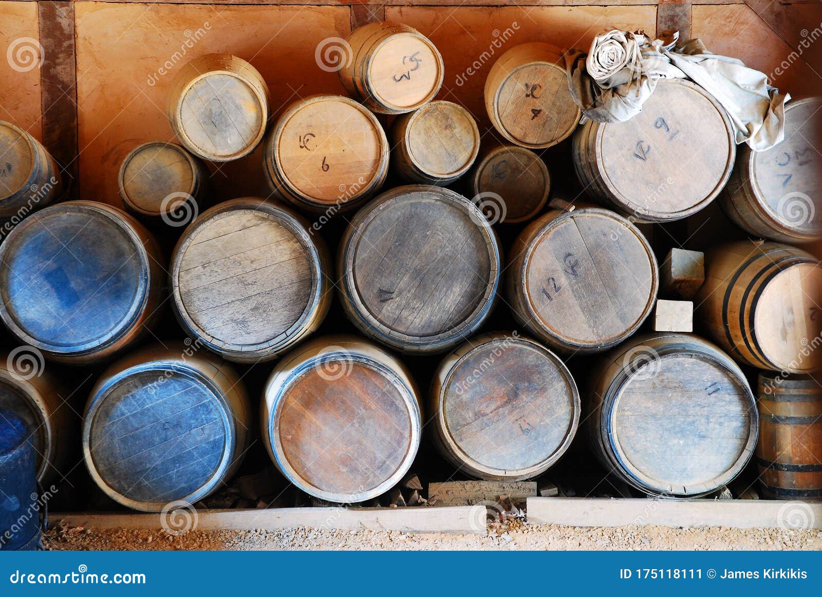 Barrels of Different Sizes for Transporting Different Goods Stock Image ...