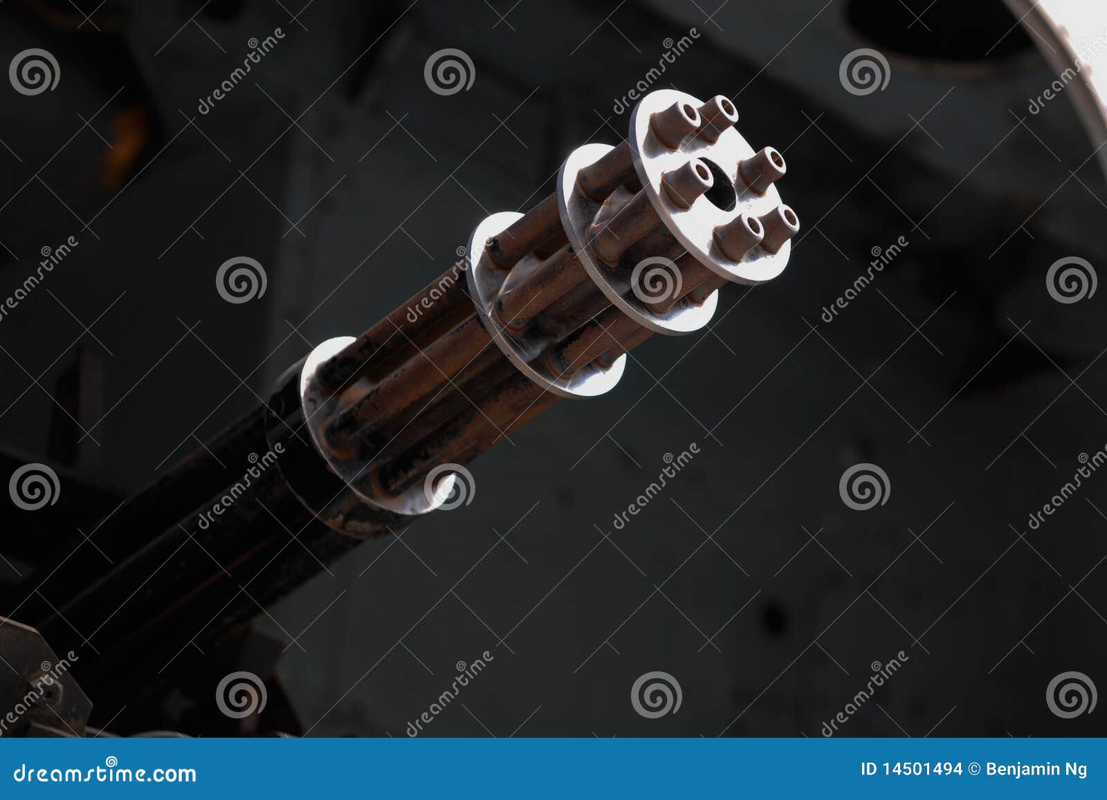 Barrels of a Gatling Style Machine Gun Stock Photo - Image of harmful ...