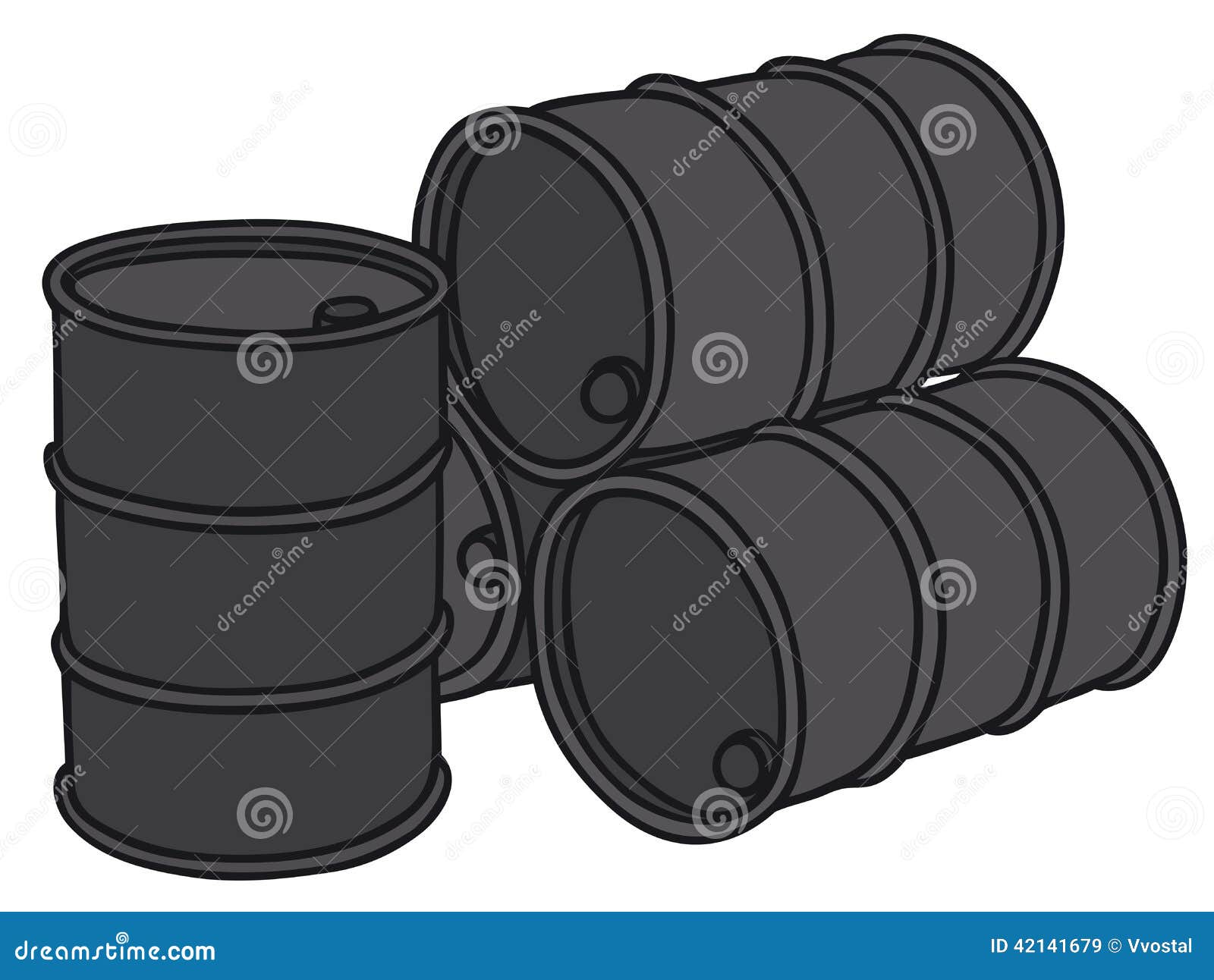 Barrels stock vector. Illustration of hoop, steel, barrels - 42141679