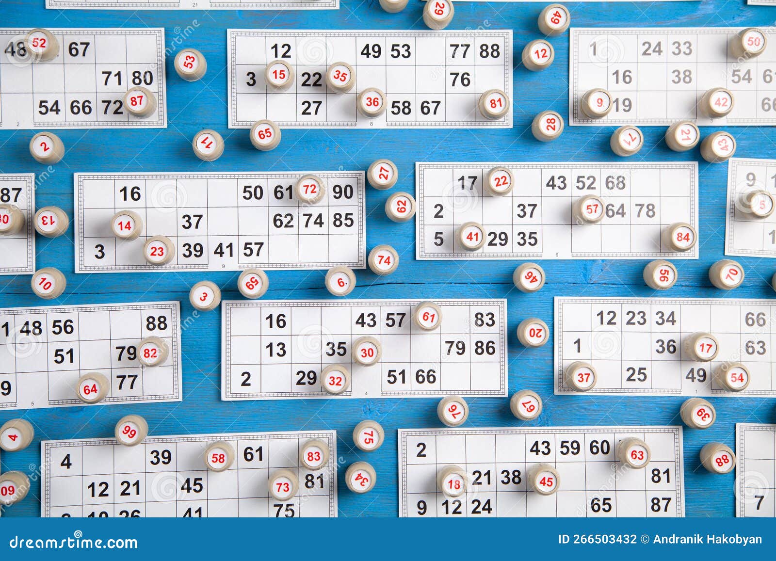 Barrels with Numbers and Cards for Lotto Table Game Stock Photo - Image ...