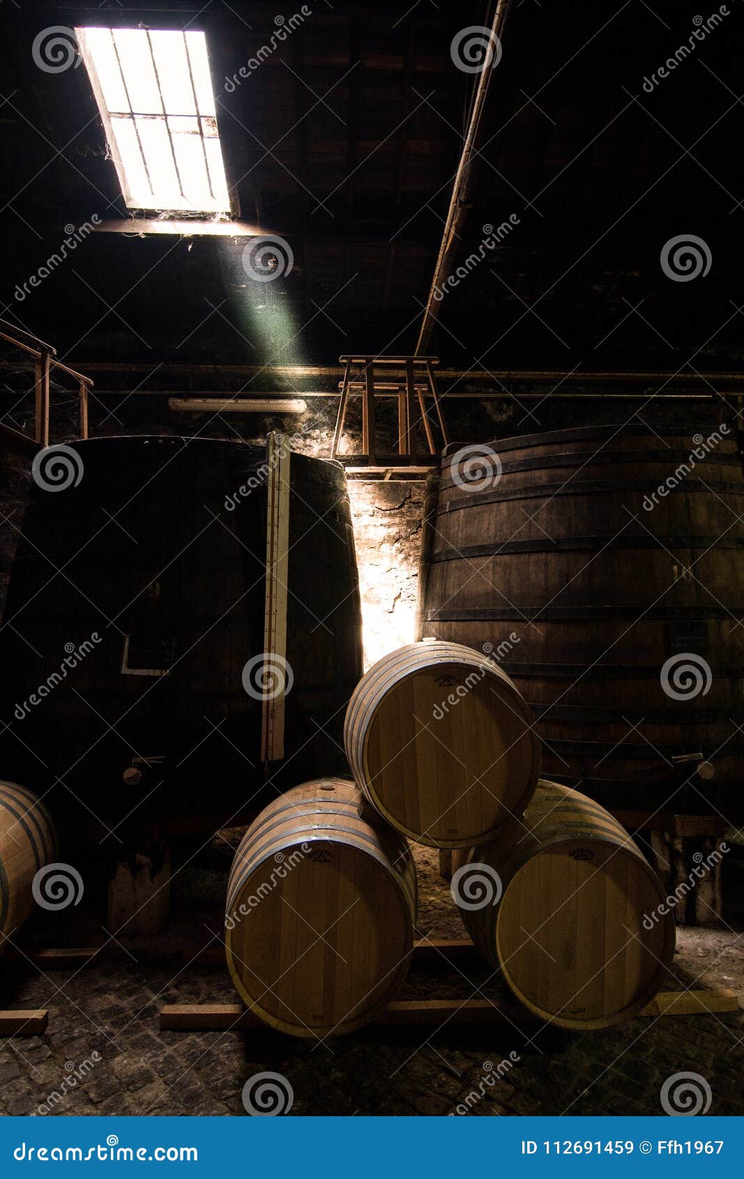 Barrels Stacked for Storage of Wine Editorial Stock Image - Image of ...