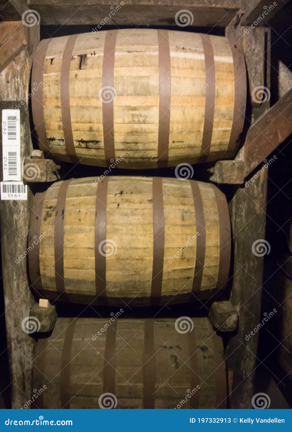 Barrels Stacked Vertical stock image. Image of interior - 197332913