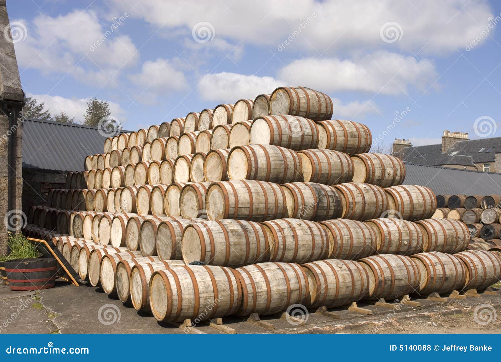 Barrels Stcked in the Distillery Stock Photo - Image of wood, ready ...