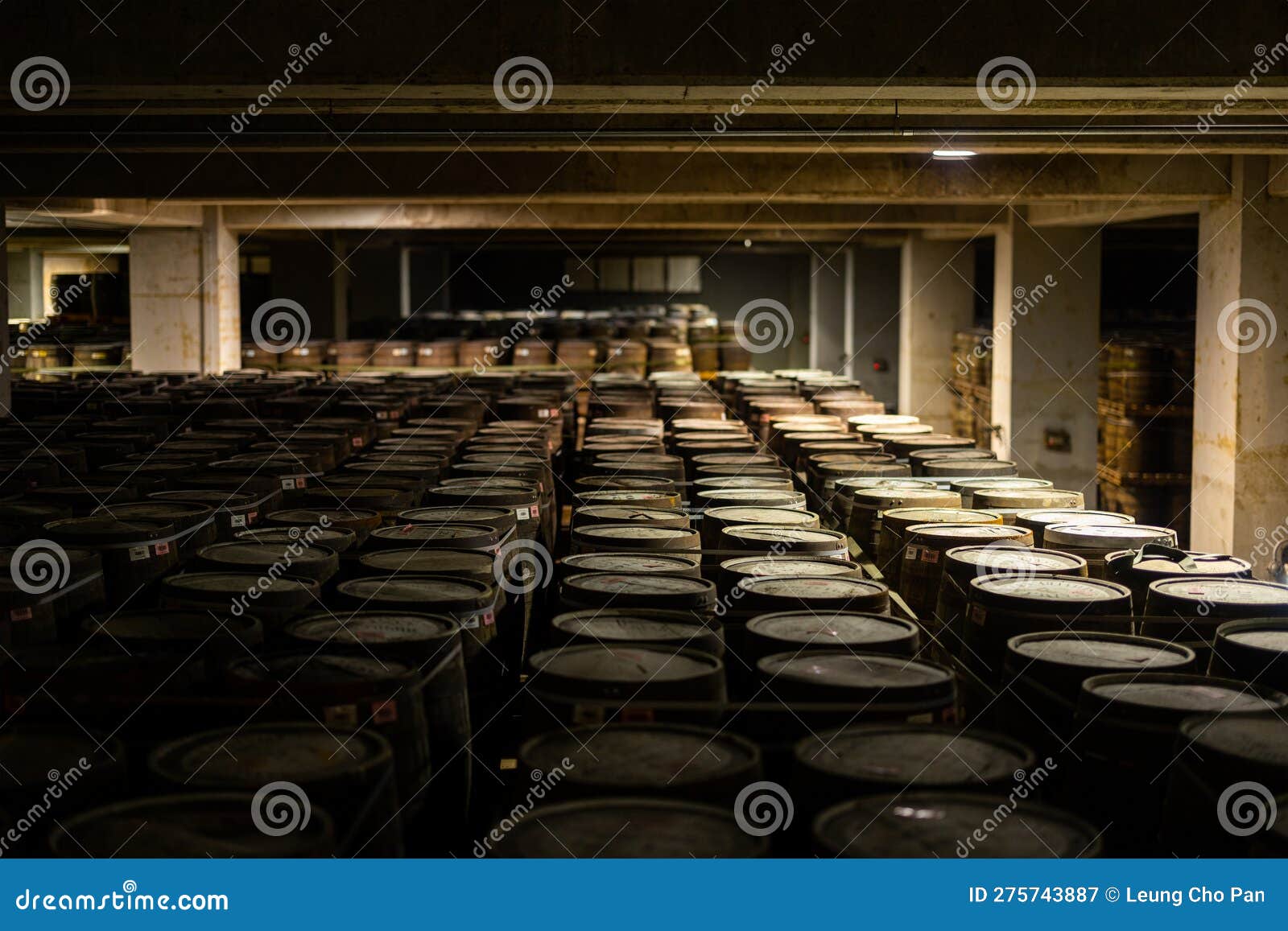 Warehouse Of Stacked Cargo Standard Containers For Temporary Storage ...