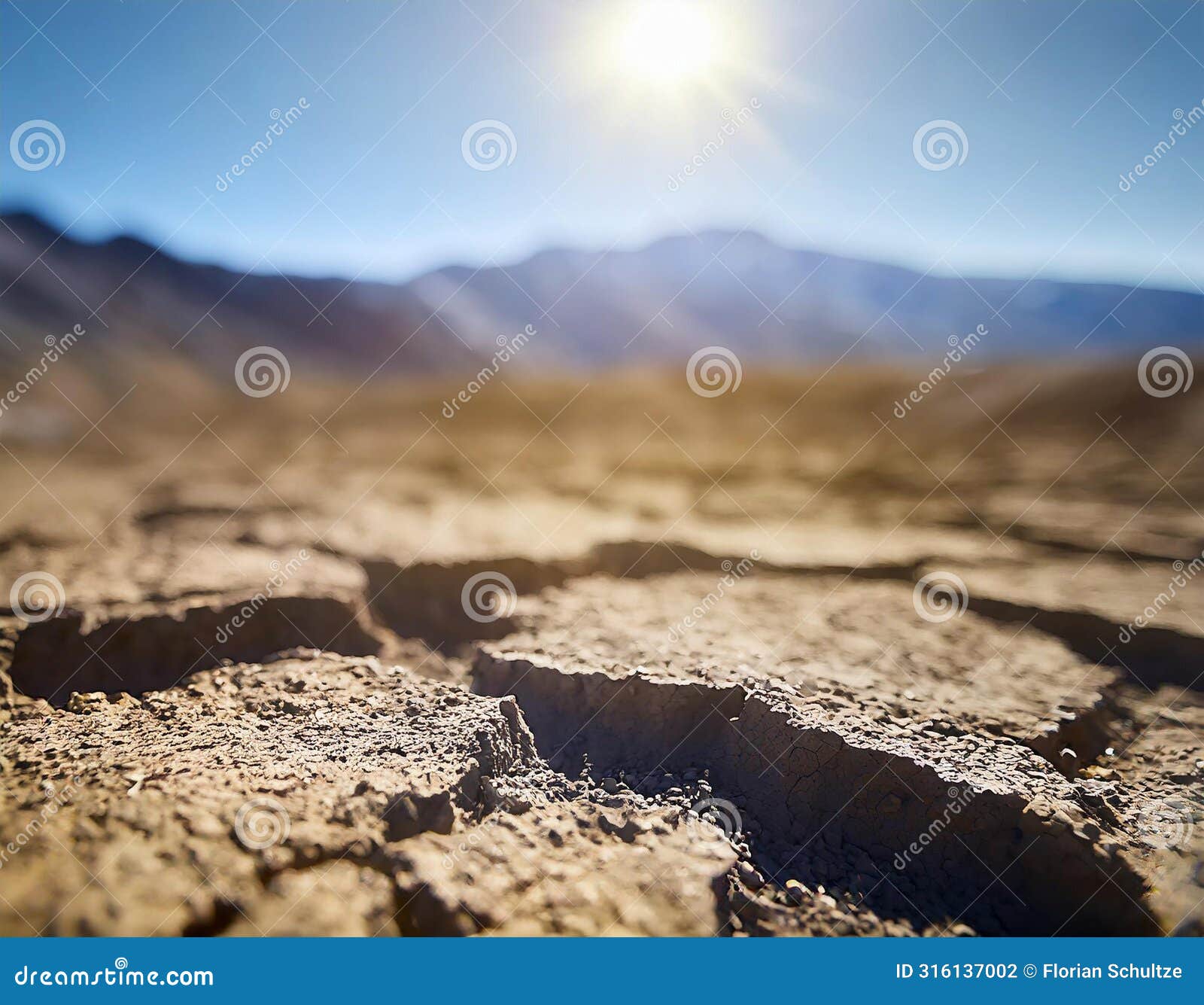 Barren Earth - Harsh Desert Landscape Under the Scorching Sun Stock ...
