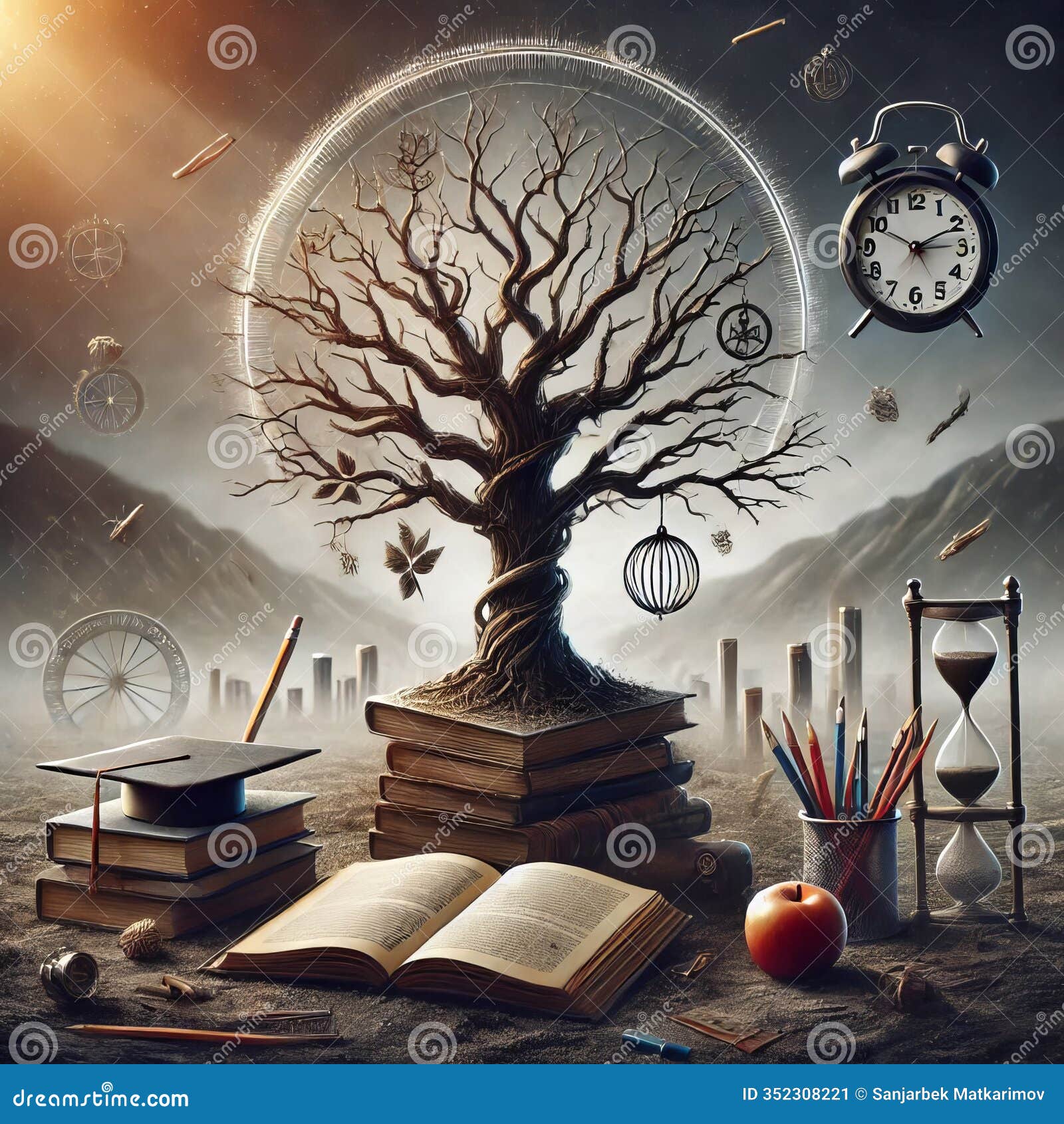 A Barren Tree Symbolizing the Lack of Growth and Development in Stock ...