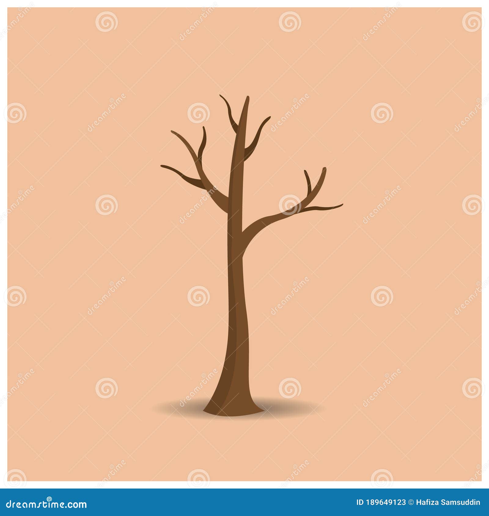 Barren Tree. Vector Illustration Decorative Design Stock Vector ...