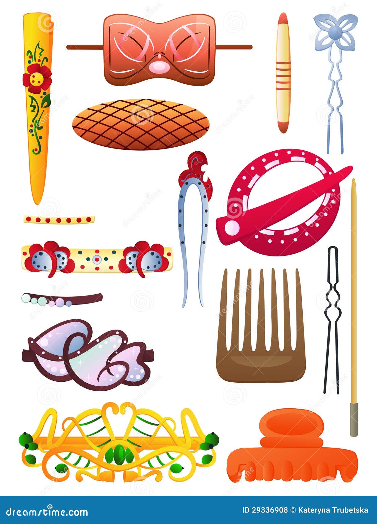 Beautiful Barrettes Stock Illustrations – 23 Beautiful Barrettes Stock ...