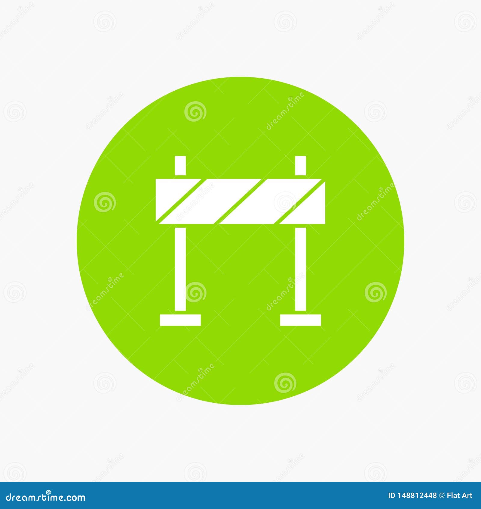 Barricade, Barrier, Construction Line Icon With 5 Steps Presentation ...