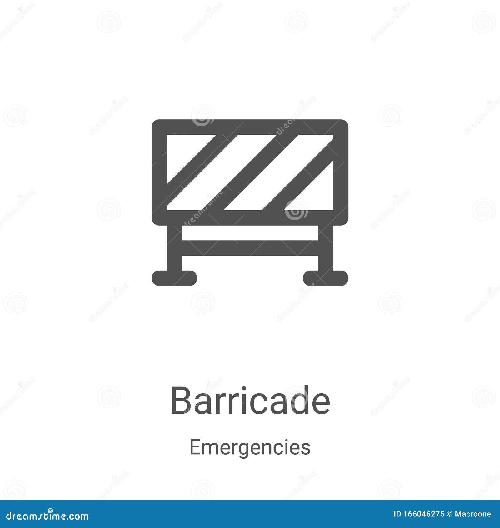 Barricade Icon Vector Isolated On White Background, Barricade Sign ...