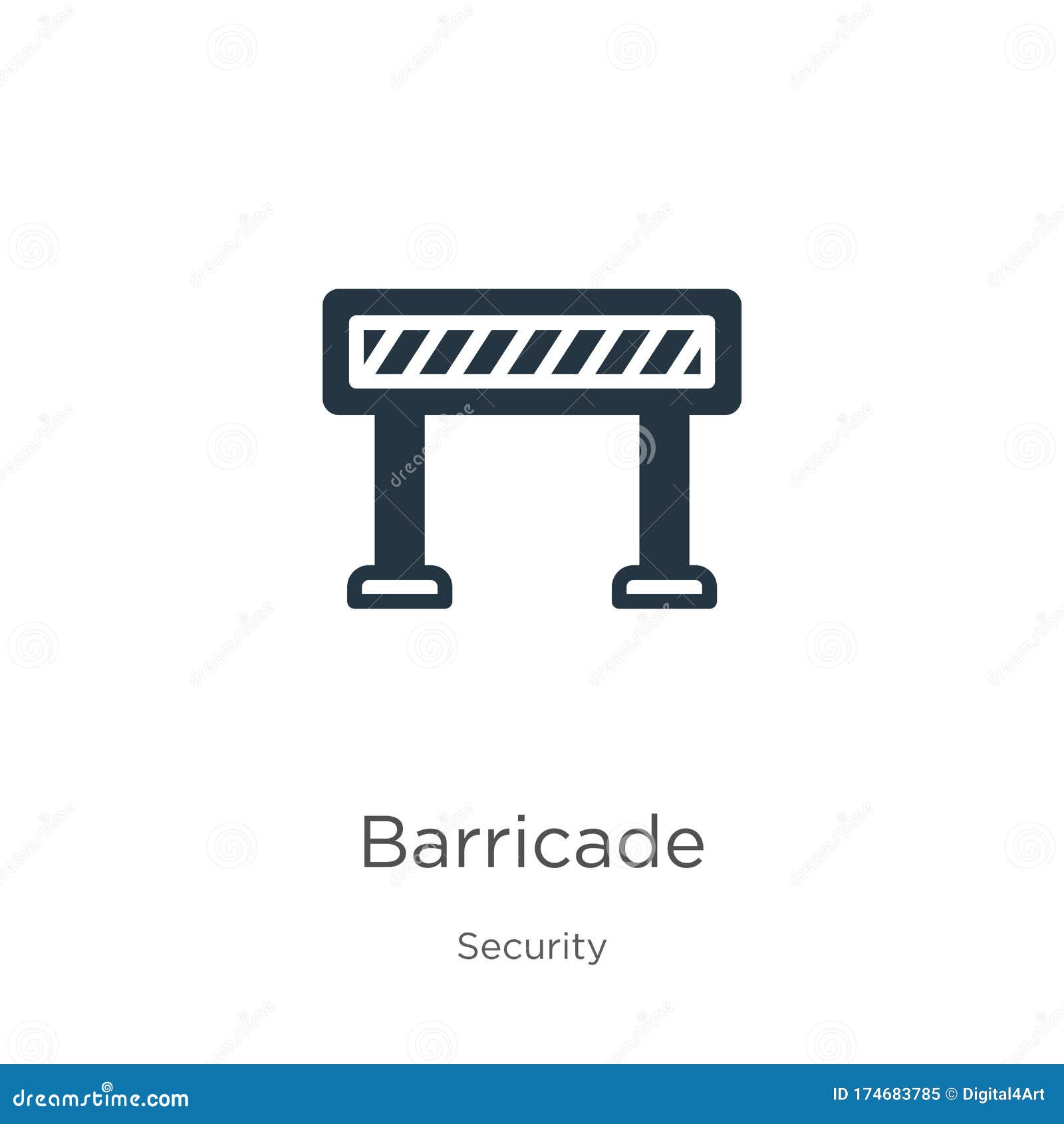 Barricade Icon Vector. Trendy Flat Barricade Icon from Security ...