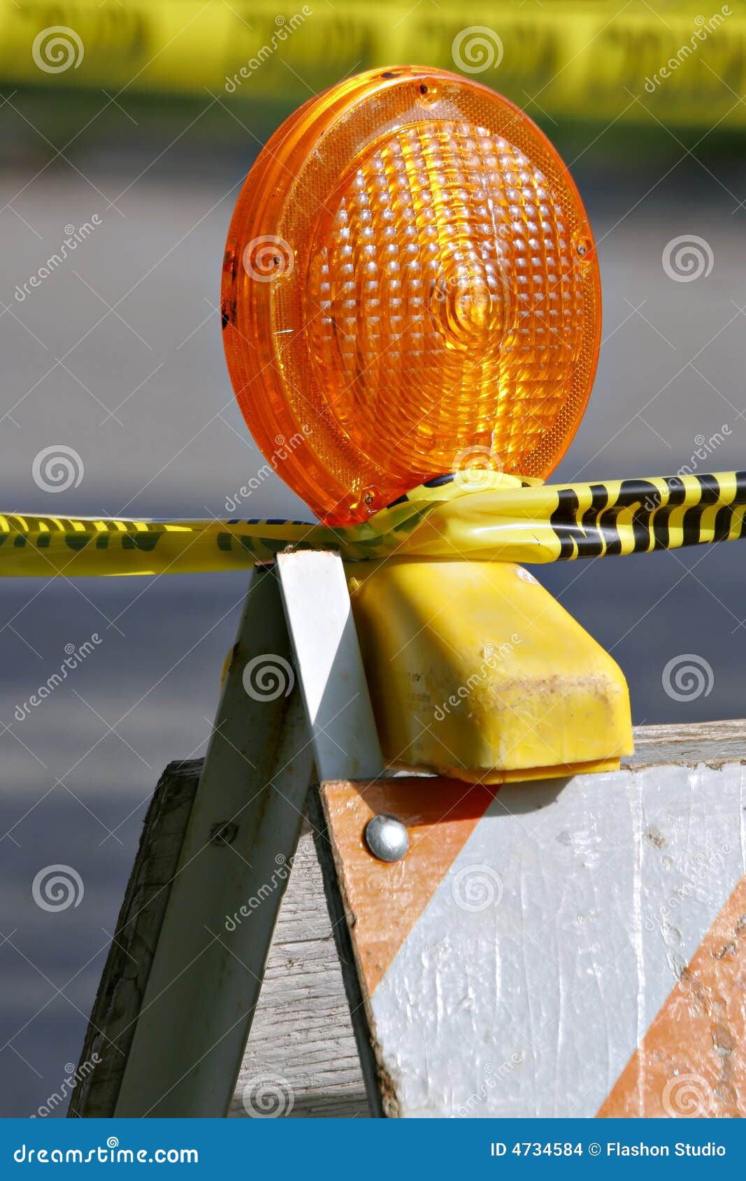 Barricade Light stock photo. Image of sign, safety, fence - 4734584