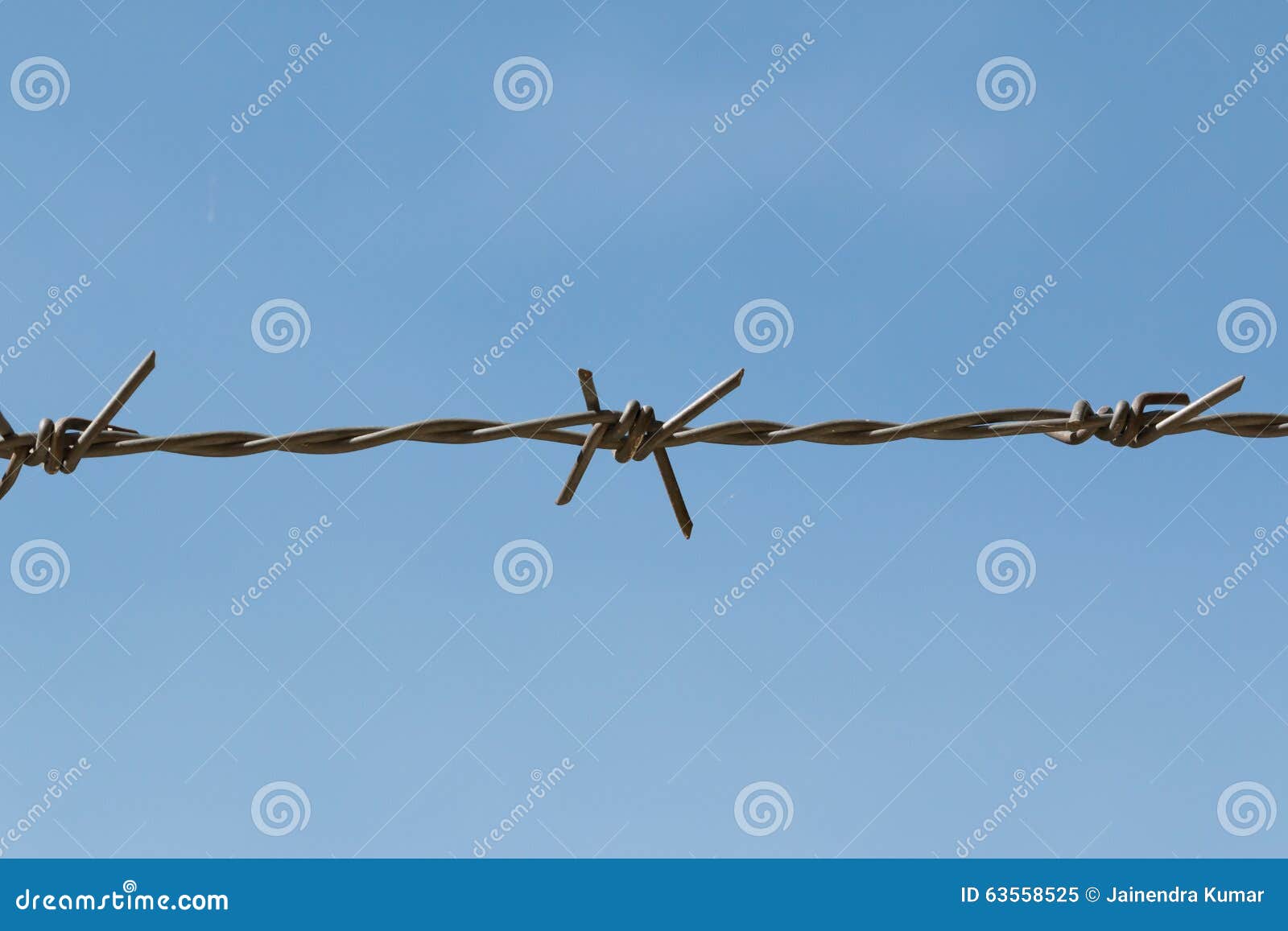 Barricade Single Steel Wire Stock Image - Image of dangerous, steel ...